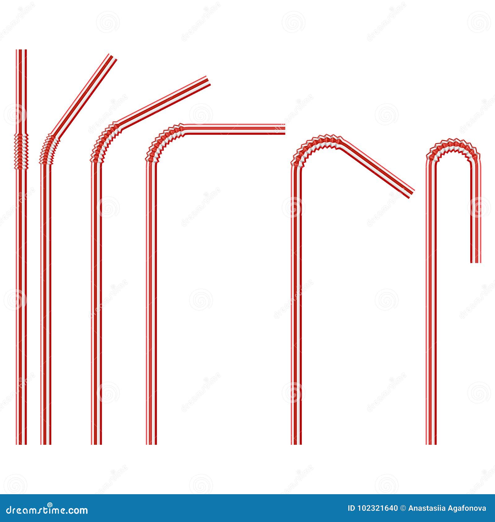 Plastic drinking straw stock vector. Illustration of drinking - 102321640