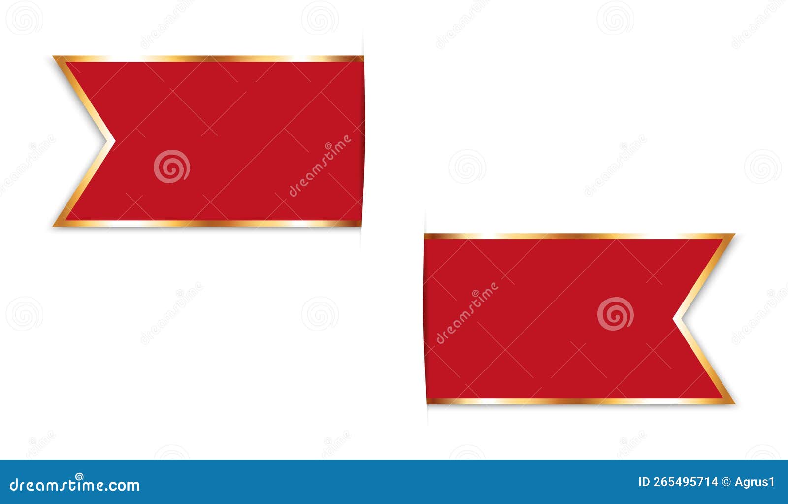 Vector Illustration of Red Colored Label Banner Stock Vector ...