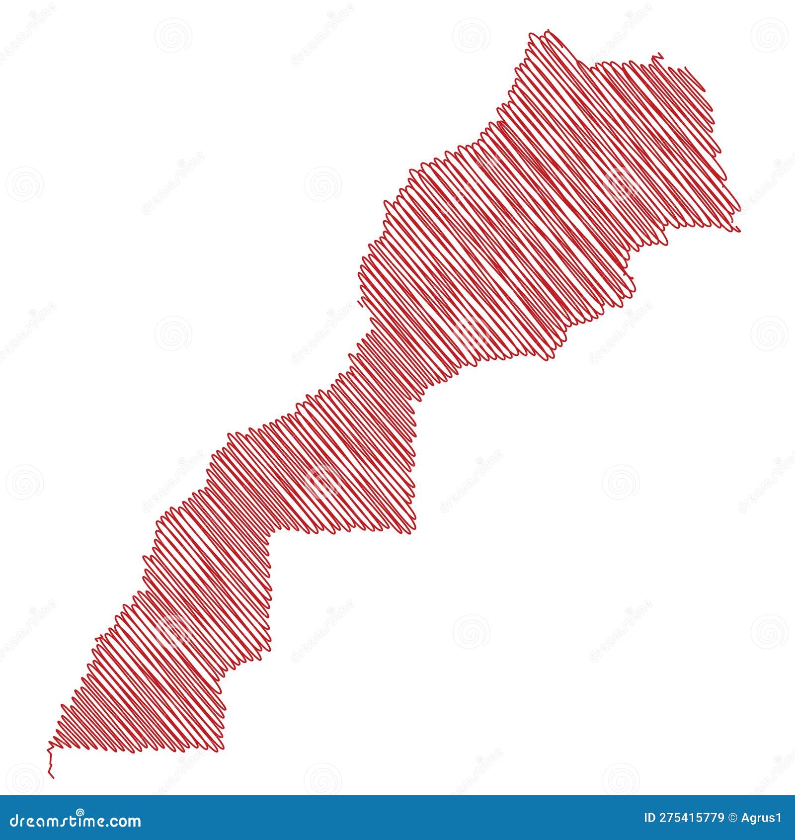 Vector Illustration of Red Colored Scribble Map of Morocco Stock Vector - Illustration of nation ...