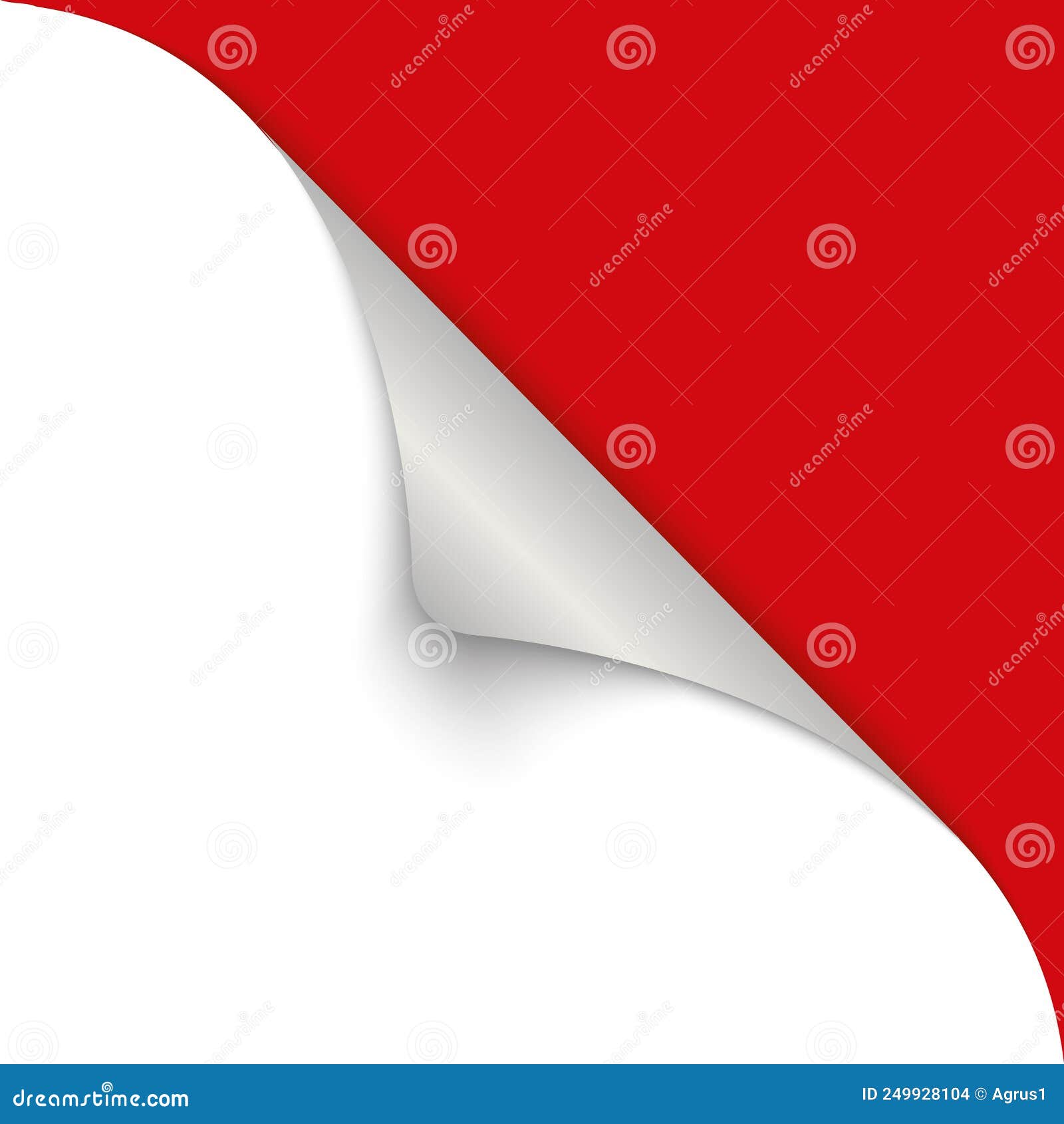 Vector Illustration of Red Corner Banner on White Background Stock ...