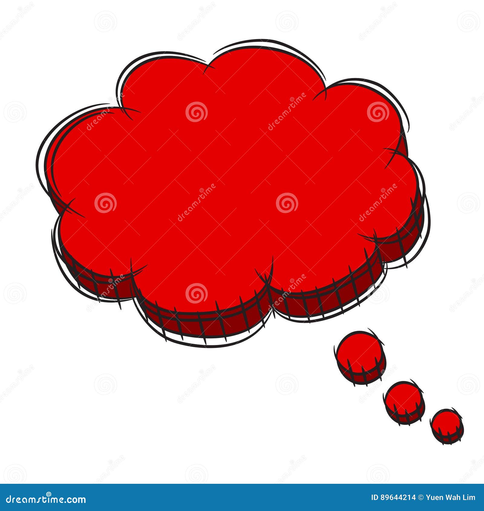 Vector Illustration of Red 3D Speech Bubble . EPS8 . Stock Vector ...