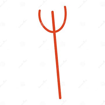 Vector Illustration of the Red Devil Trident Stock Vector ...