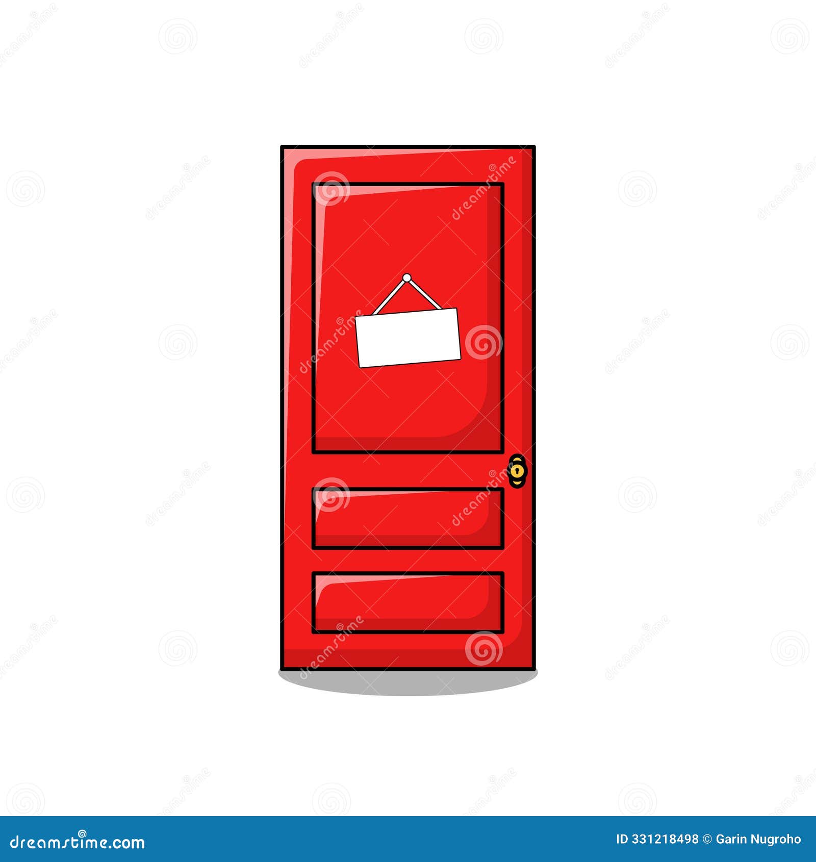 Vector Illustration of Red Door Stock Illustration - Illustration of ...