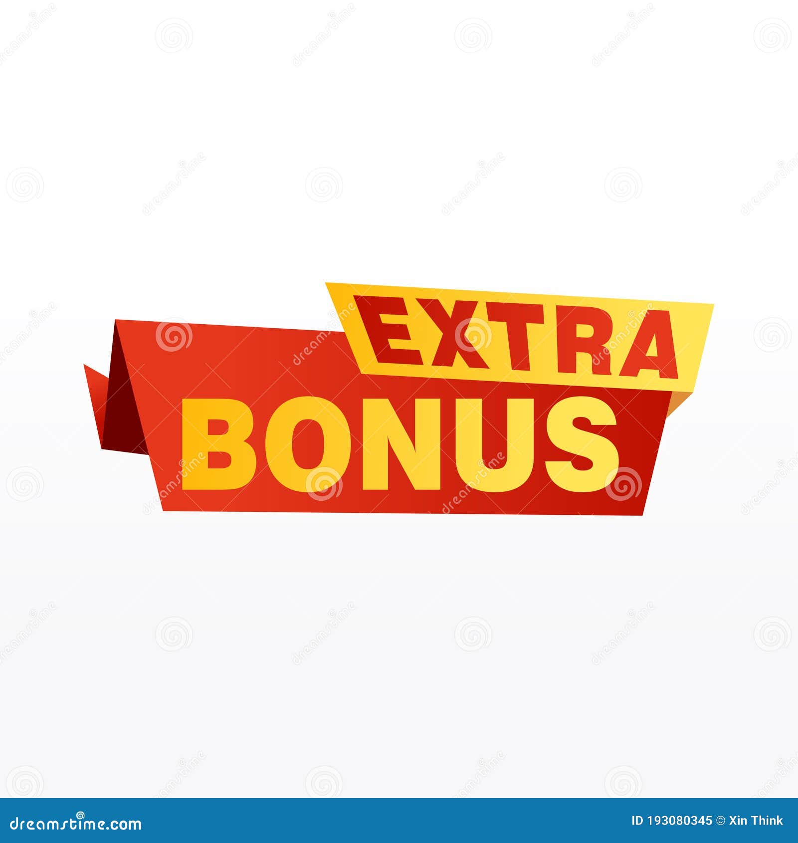 Vector Illustration Red Extra Bonus Label. Modern Web Banner Element ...