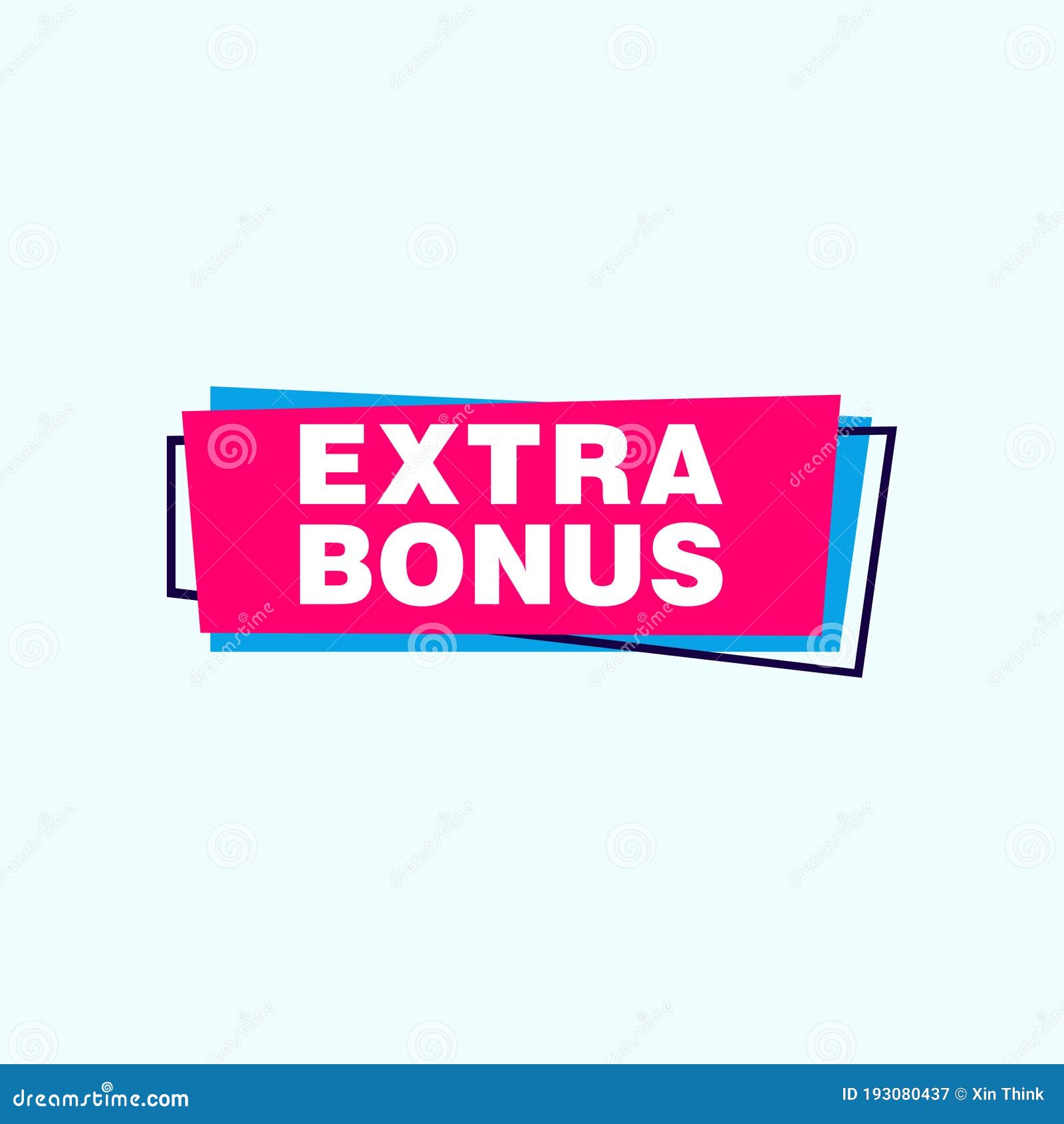 Vector Illustration Red Extra Bonus Label. Modern Web Banner Element ...