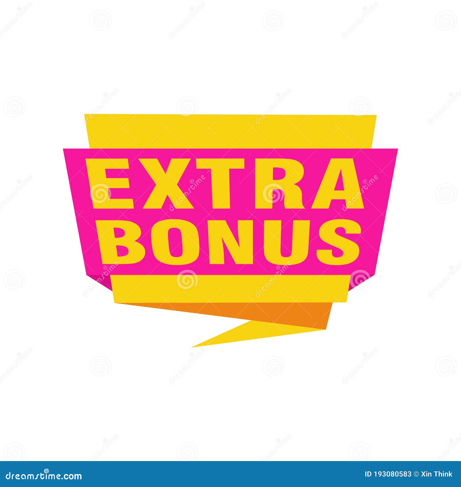 Vector Illustration Red Extra Bonus Label. Modern Web Banner Element ...