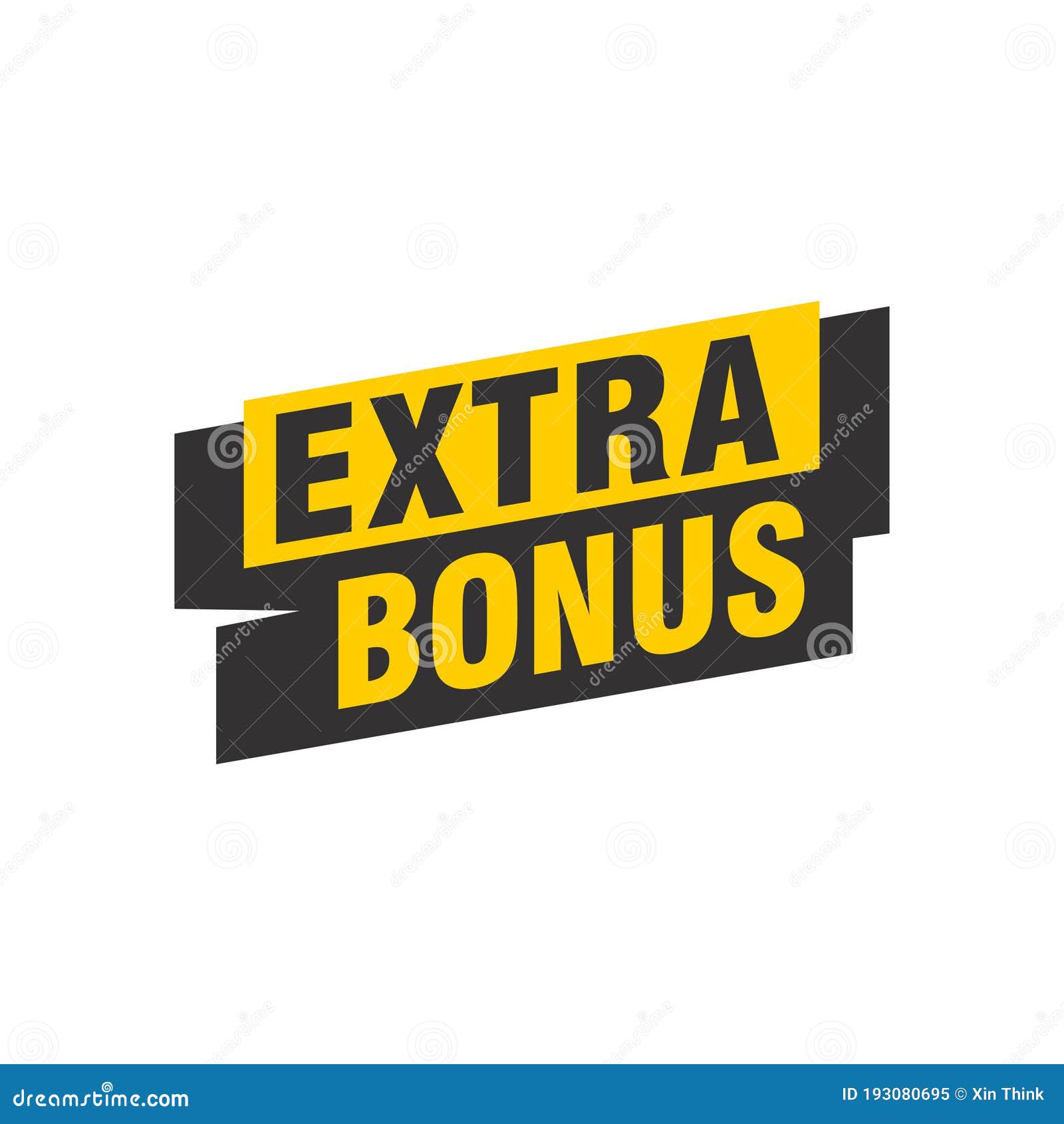 Vector Illustration Red Extra Bonus Label. Modern Web Banner Element ...