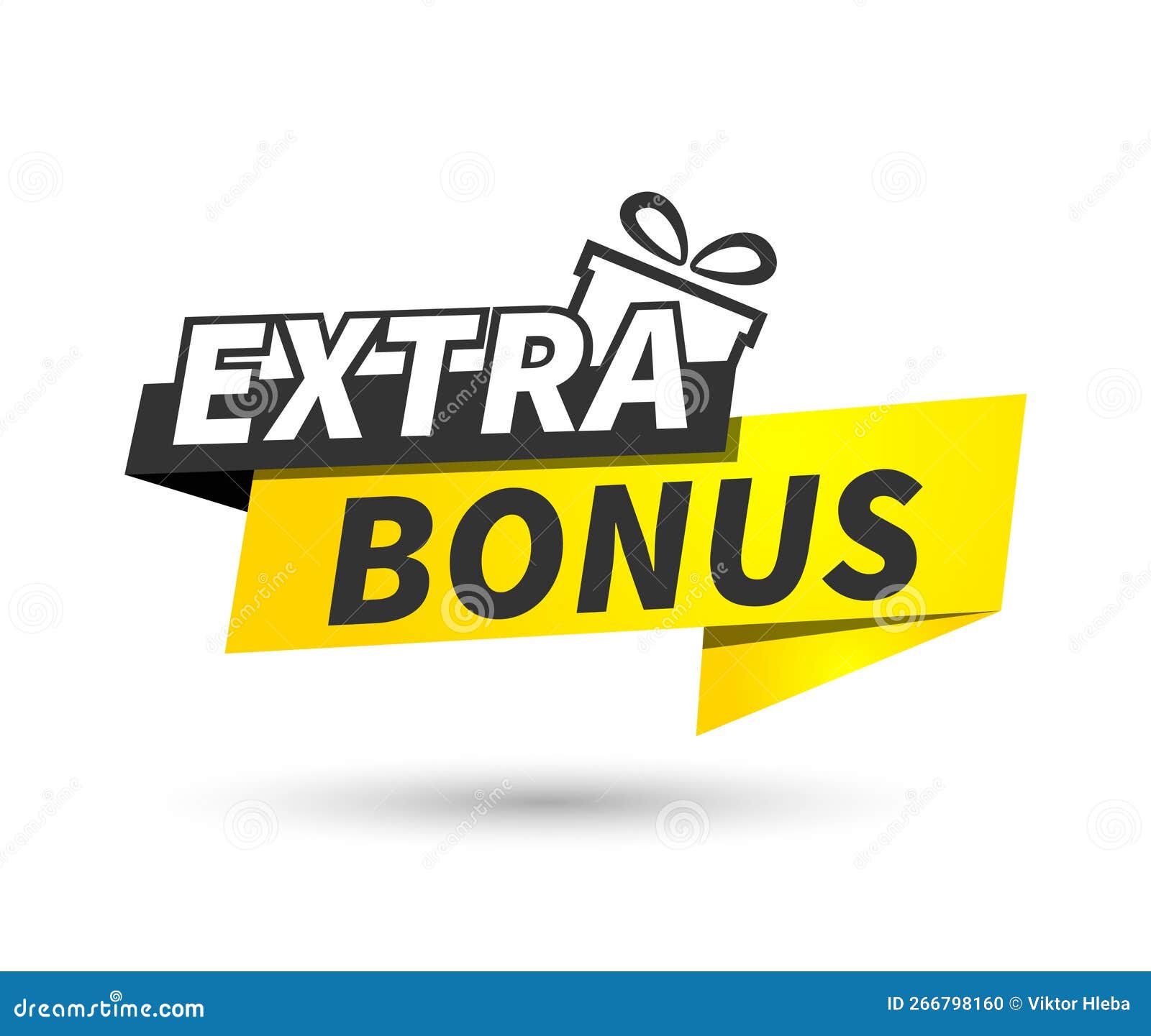 Vector Illustration Red Extra Bonus Label. Modern Web Banner Element ...