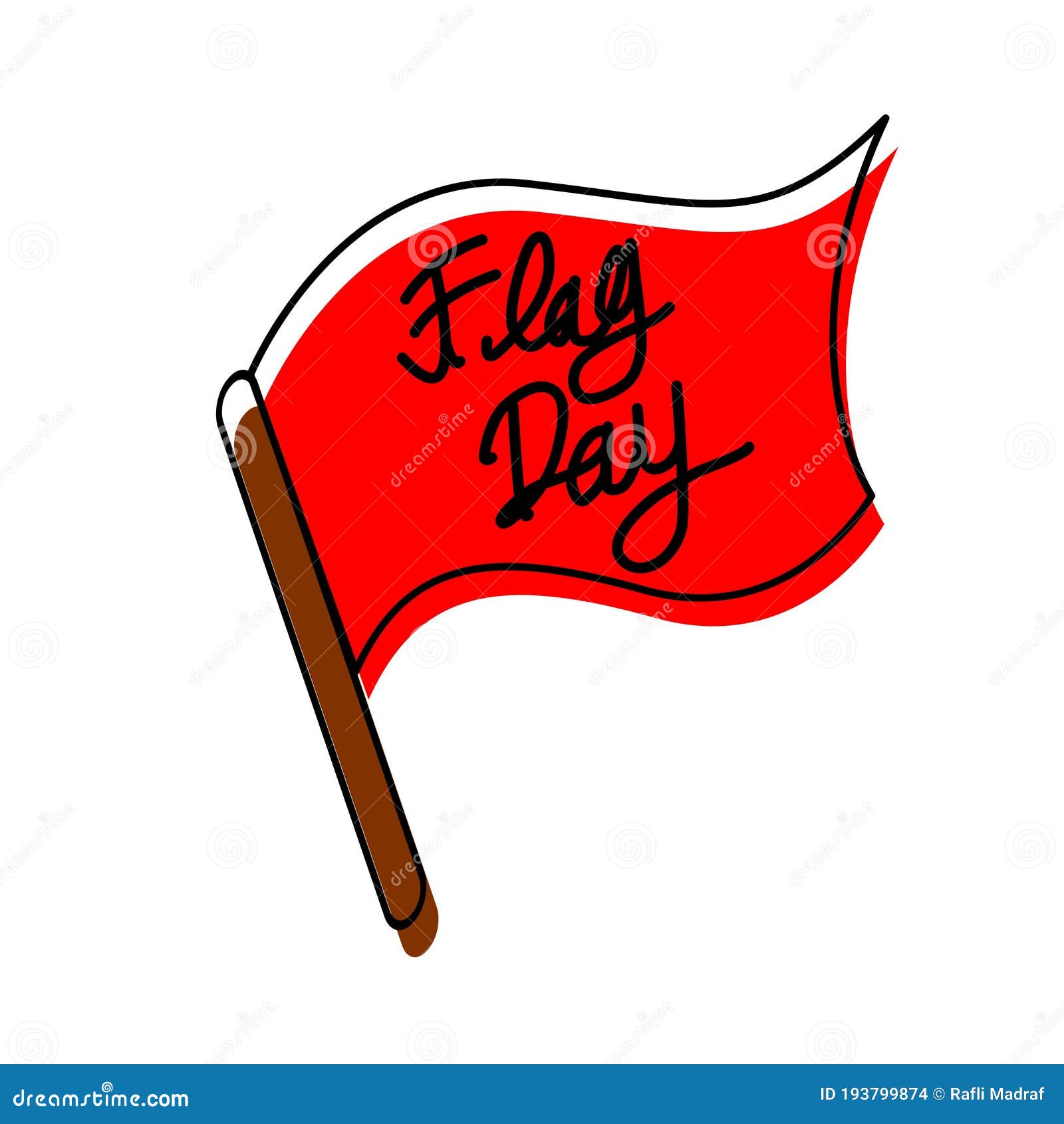Vector Illustration Nice Flag Day Icon Stock Vector - Illustration of ...