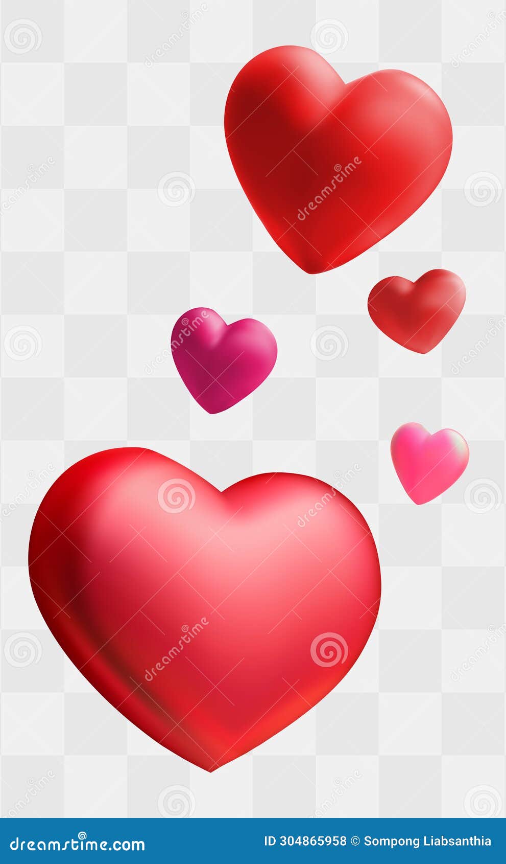 Vector Illustration, Red Hearts. Eps 10 Stock Illustration ...