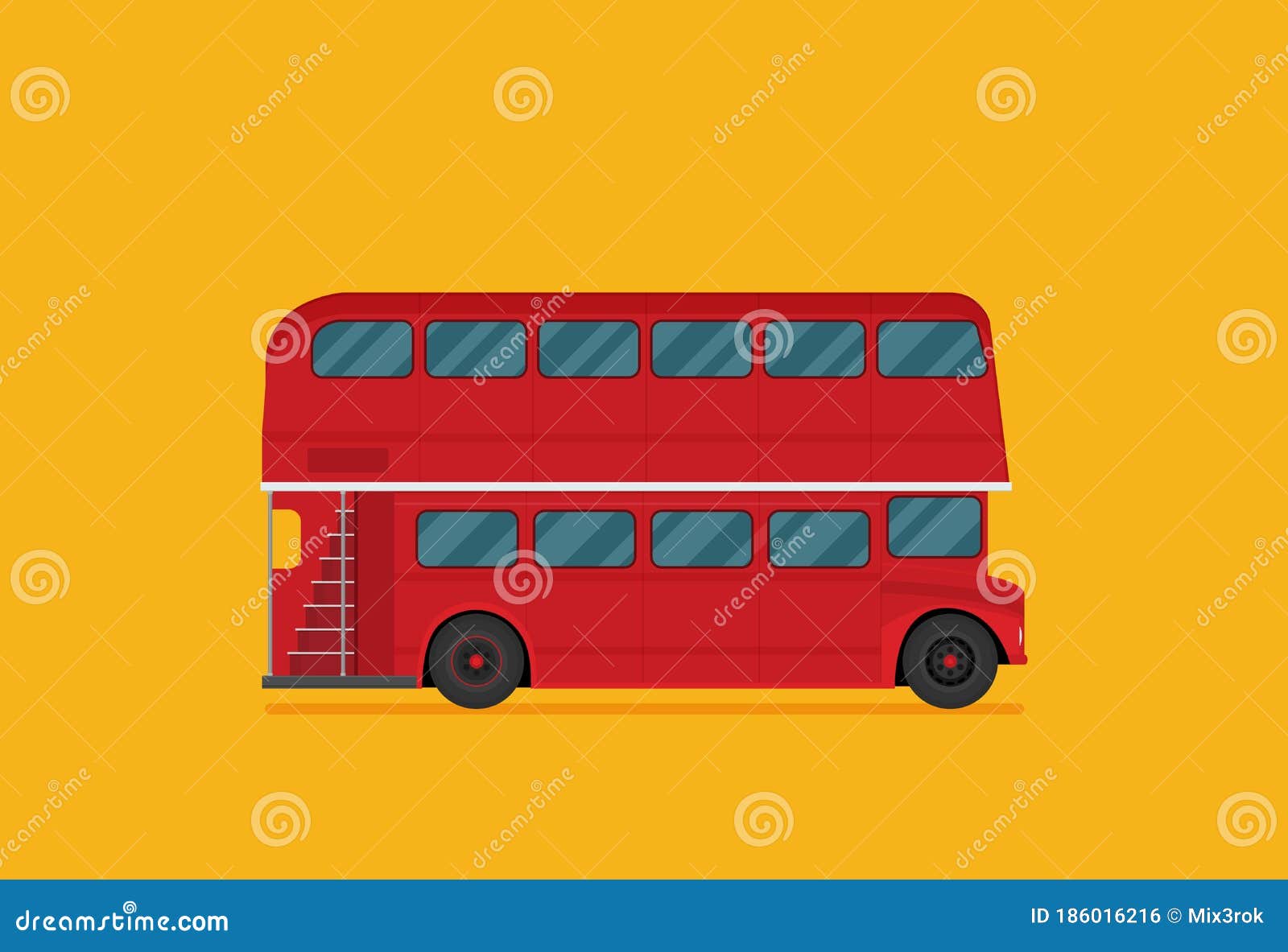 A Vector Illustration of a Red London Bus Stock Vector - Illustration ...