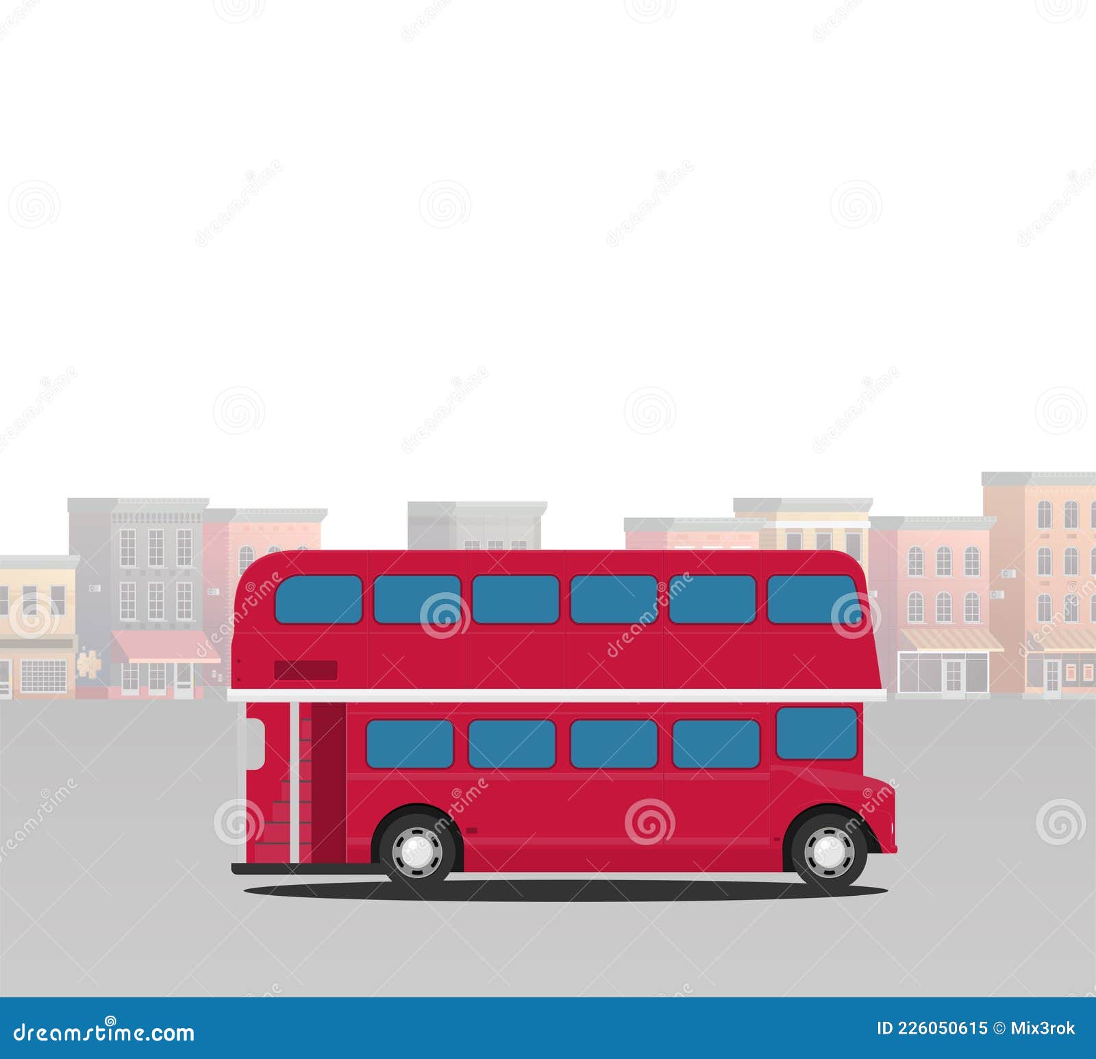 A Vector Illustration of a Red London Bus Stock Vector - Illustration ...