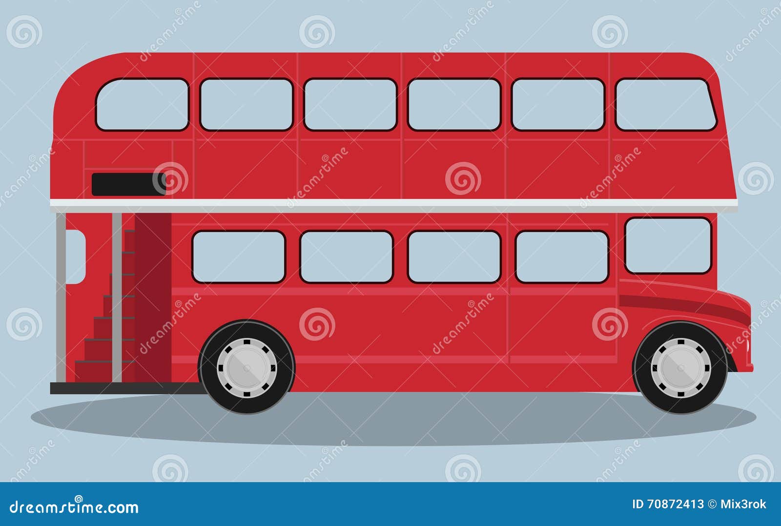 A Vector Illustration of a Red London Bus Stock Vector - Illustration ...