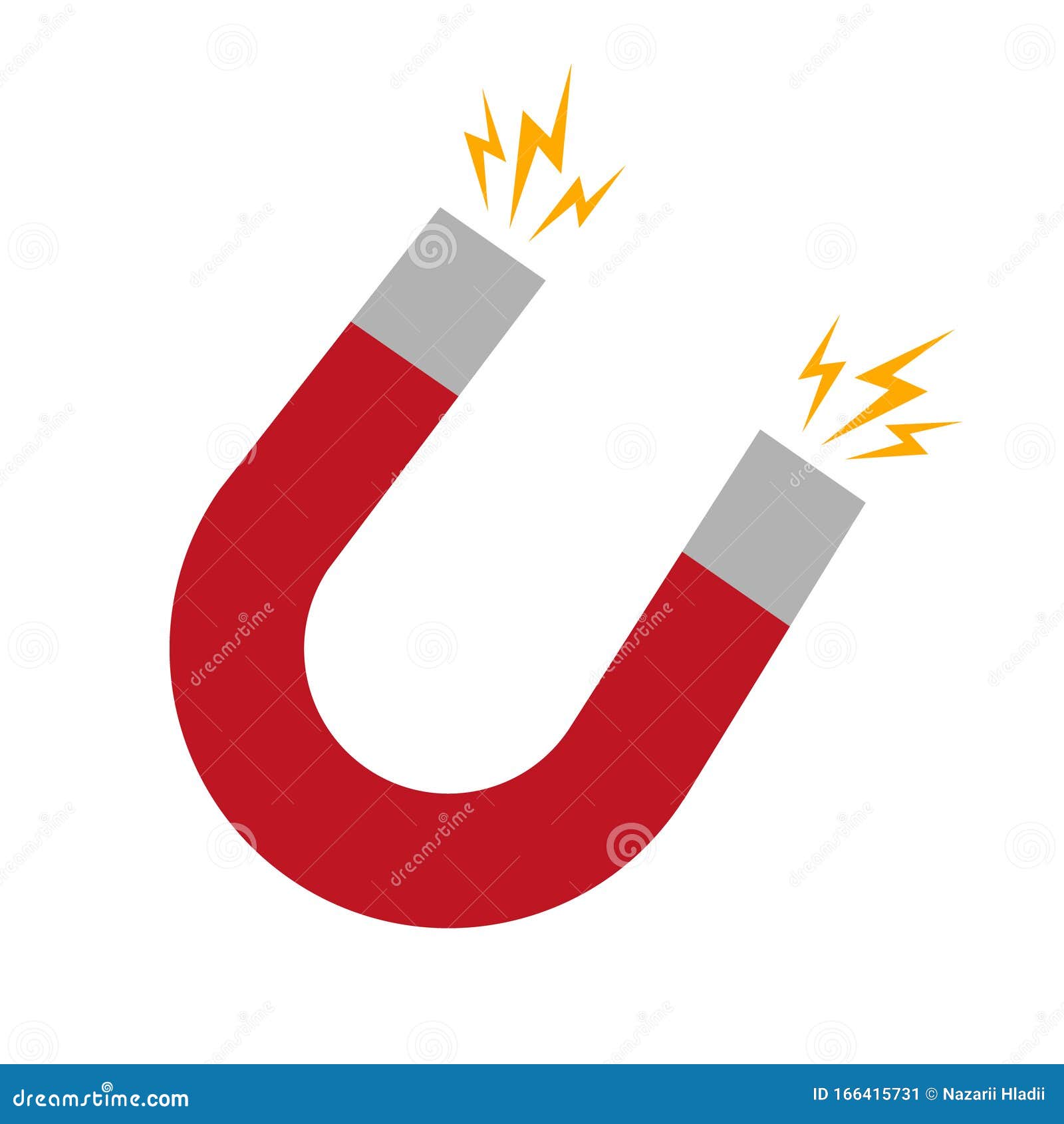 Vector Illustration of Red Magnet. Flat Design. Isolated. Stock Vector ...