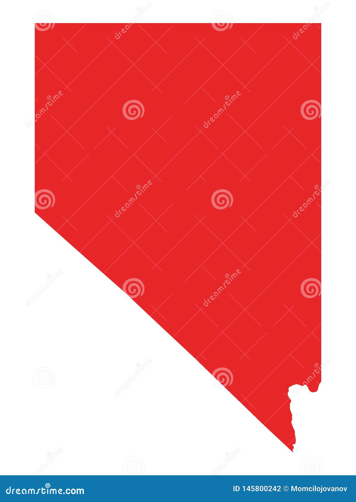 Red Map of US State of Nevada Stock Vector - Illustration of colorado ...