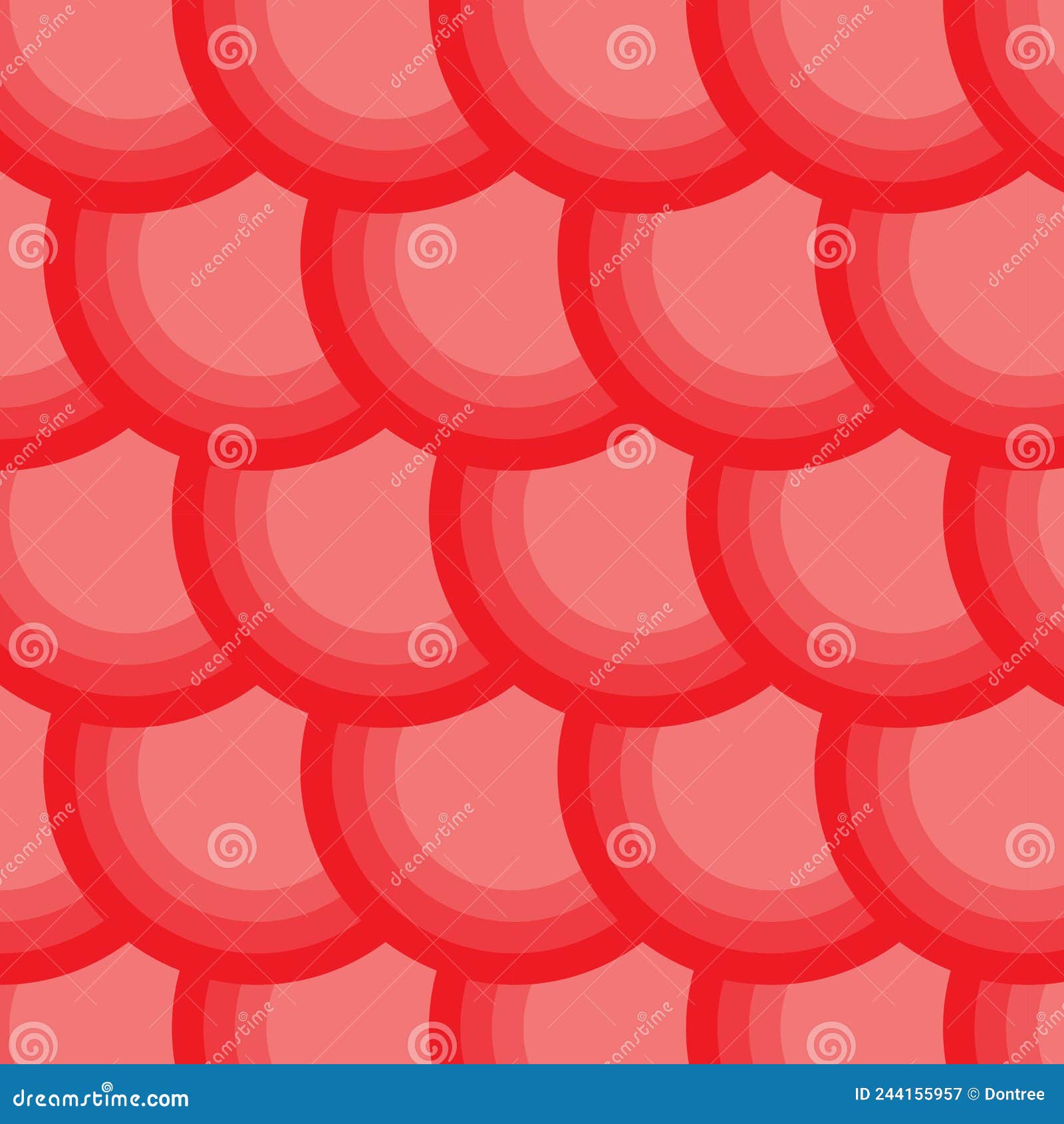 Vector Illustration of Red Rings Wave Stock Vector - Illustration of ...
