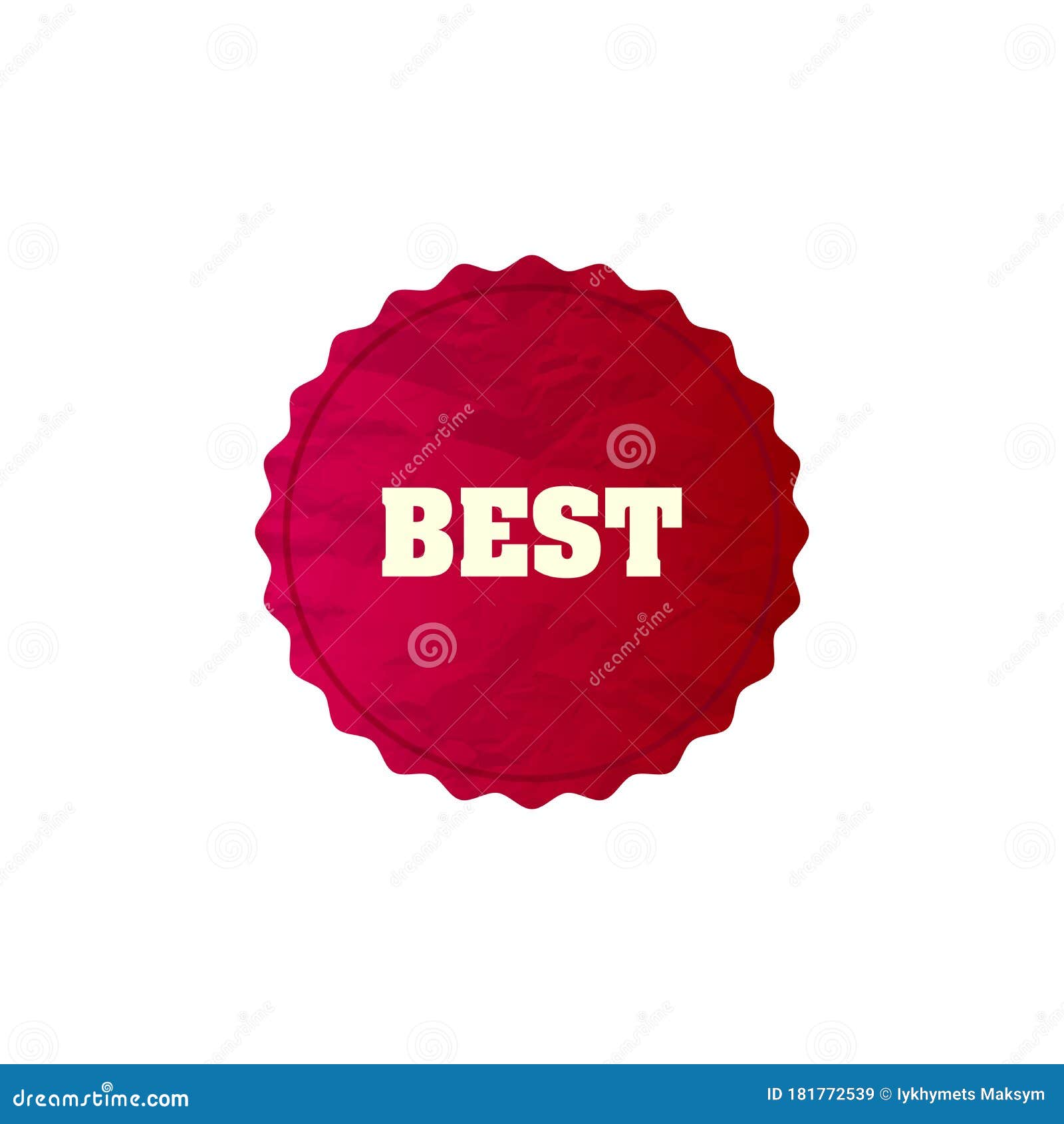 Vector Illustration of Red Seal on WHITE BACKGROUND STOCK Eps10 Stock ...