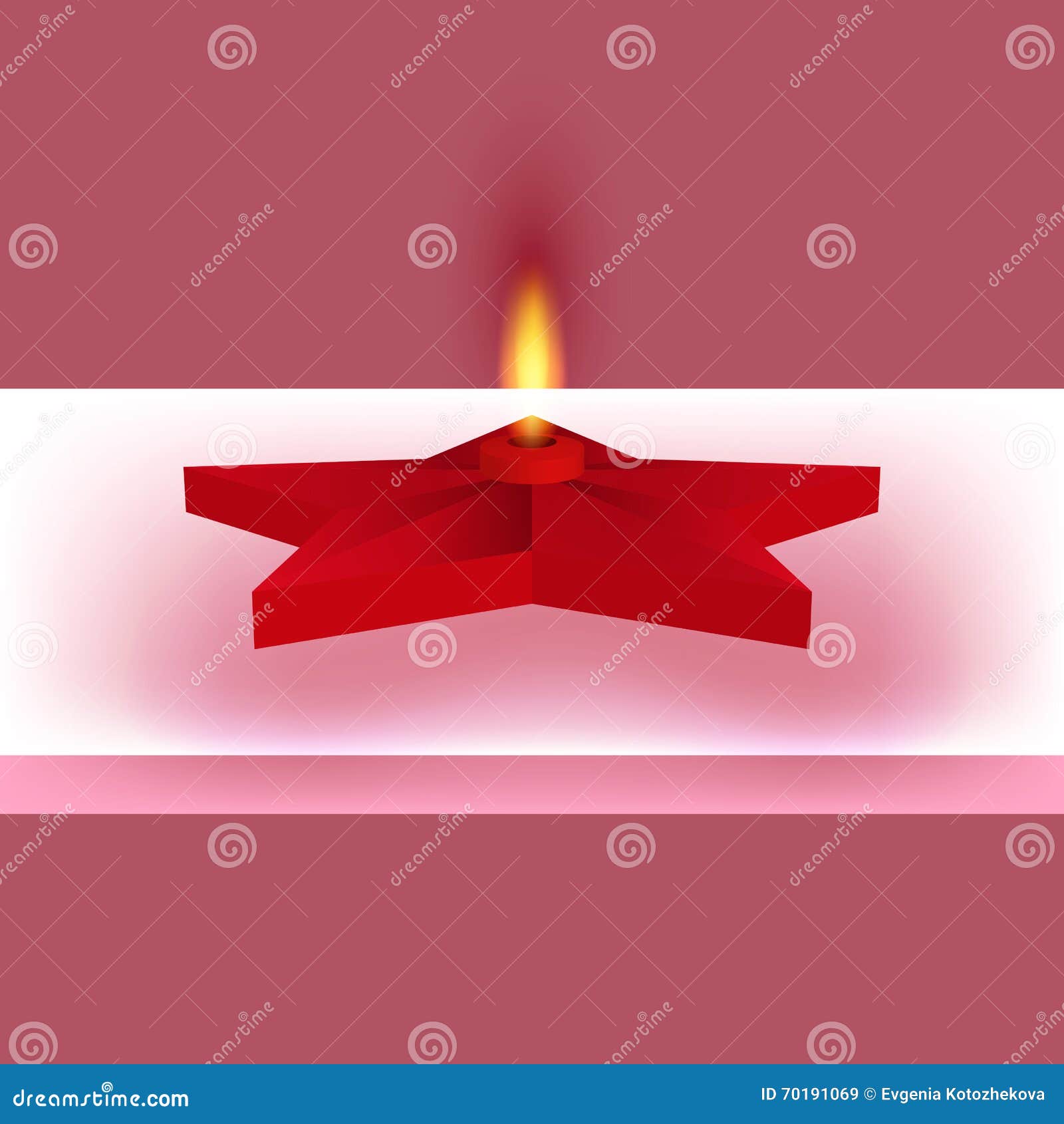 Vector Illustration of a Red Star with Fire Stock Vector - Illustration ...