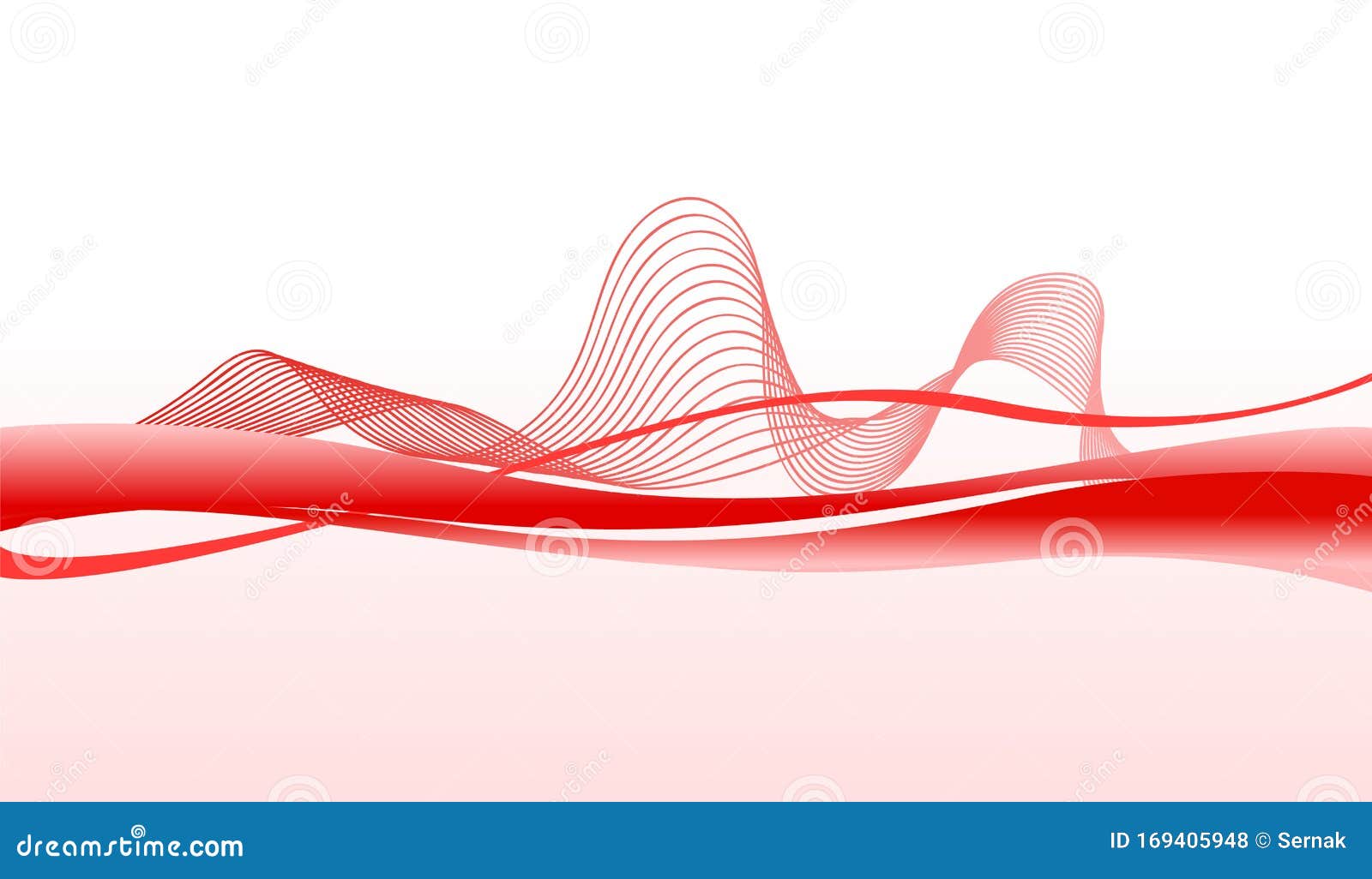 Vector Red Wavy Abstract Background Stock Vector - Illustration of ...