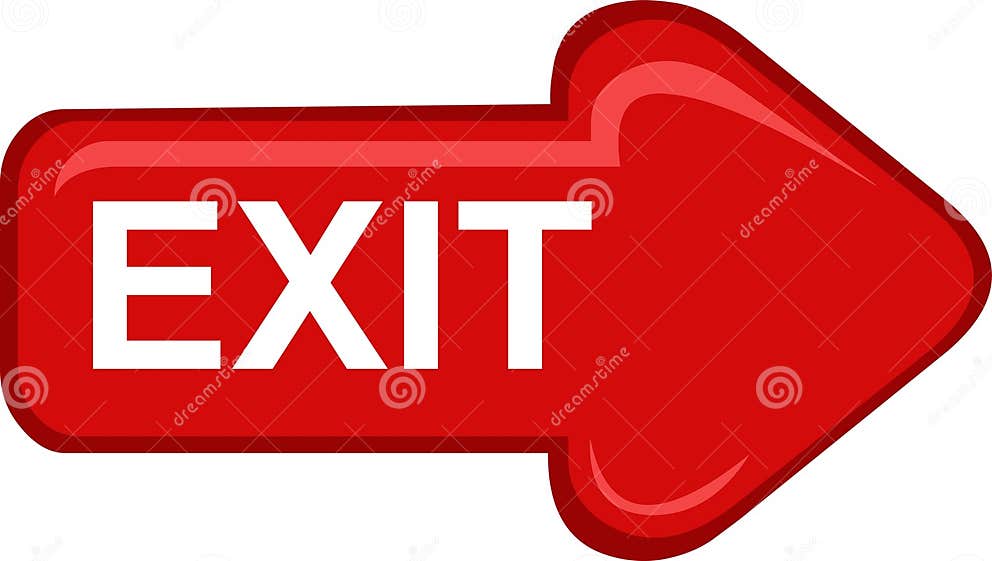 Exit arrow symbol stock vector. Illustration of vector - 354652963