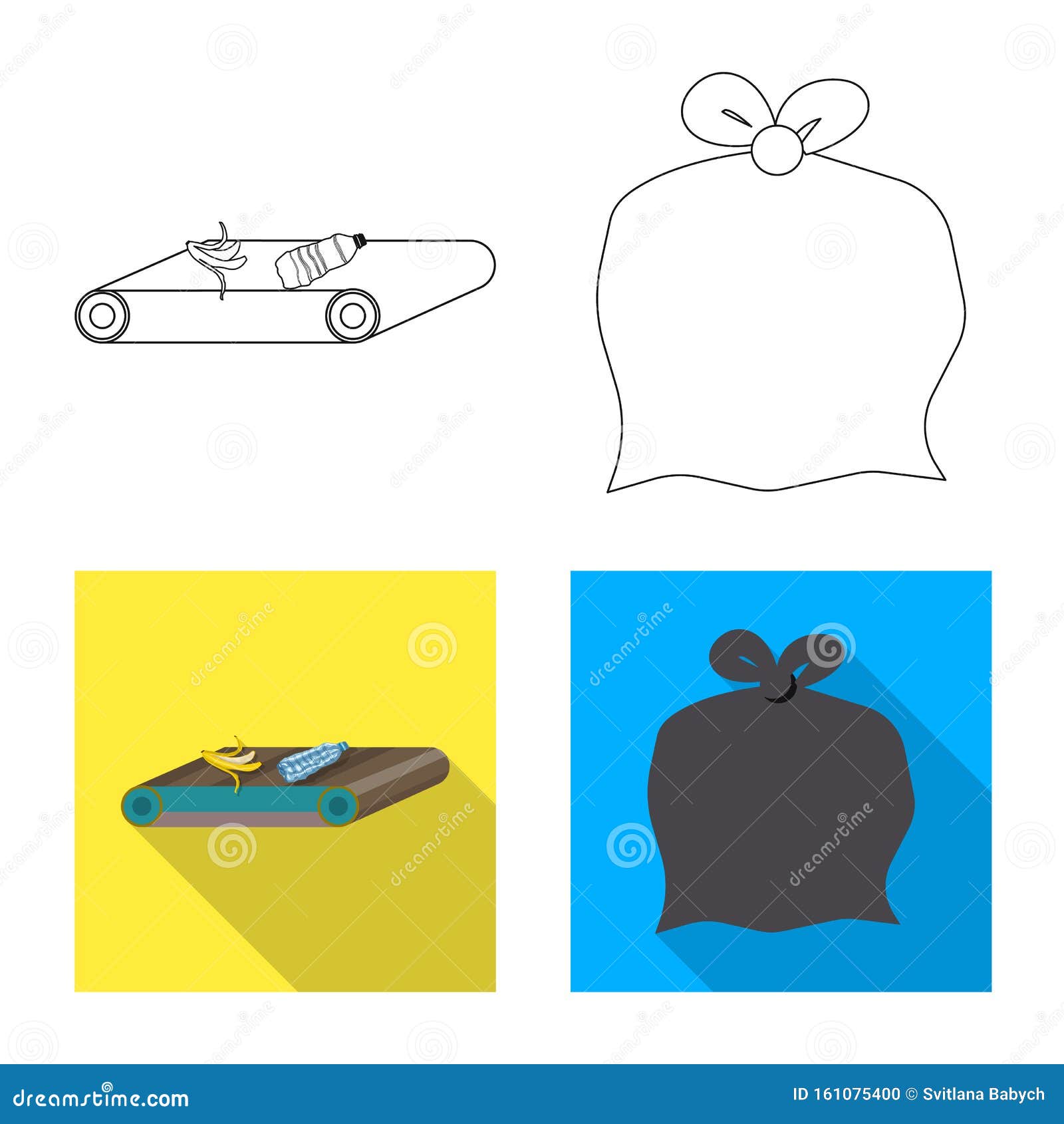 Vector Design of Refuse and Junk Logo. Set of Refuse and Waste Stock ...