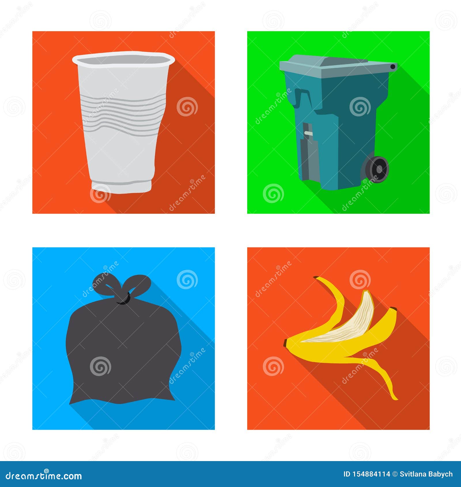 Vector Design of Refuse and Junk Logo. Collection of Refuse and Waste ...