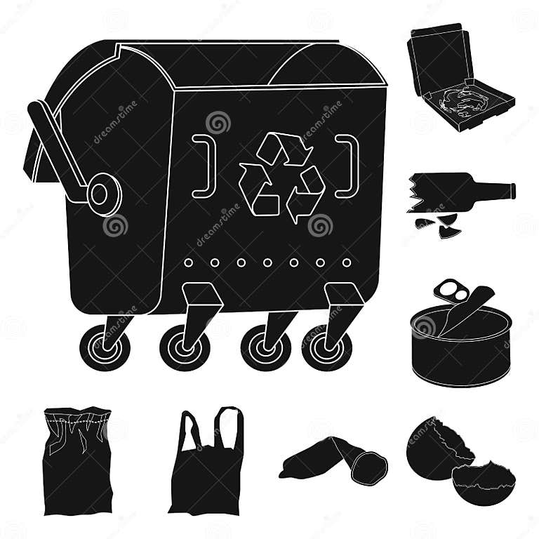 Vector Illustration of Refuse and Junk Logo. Set of Refuse and Waste ...