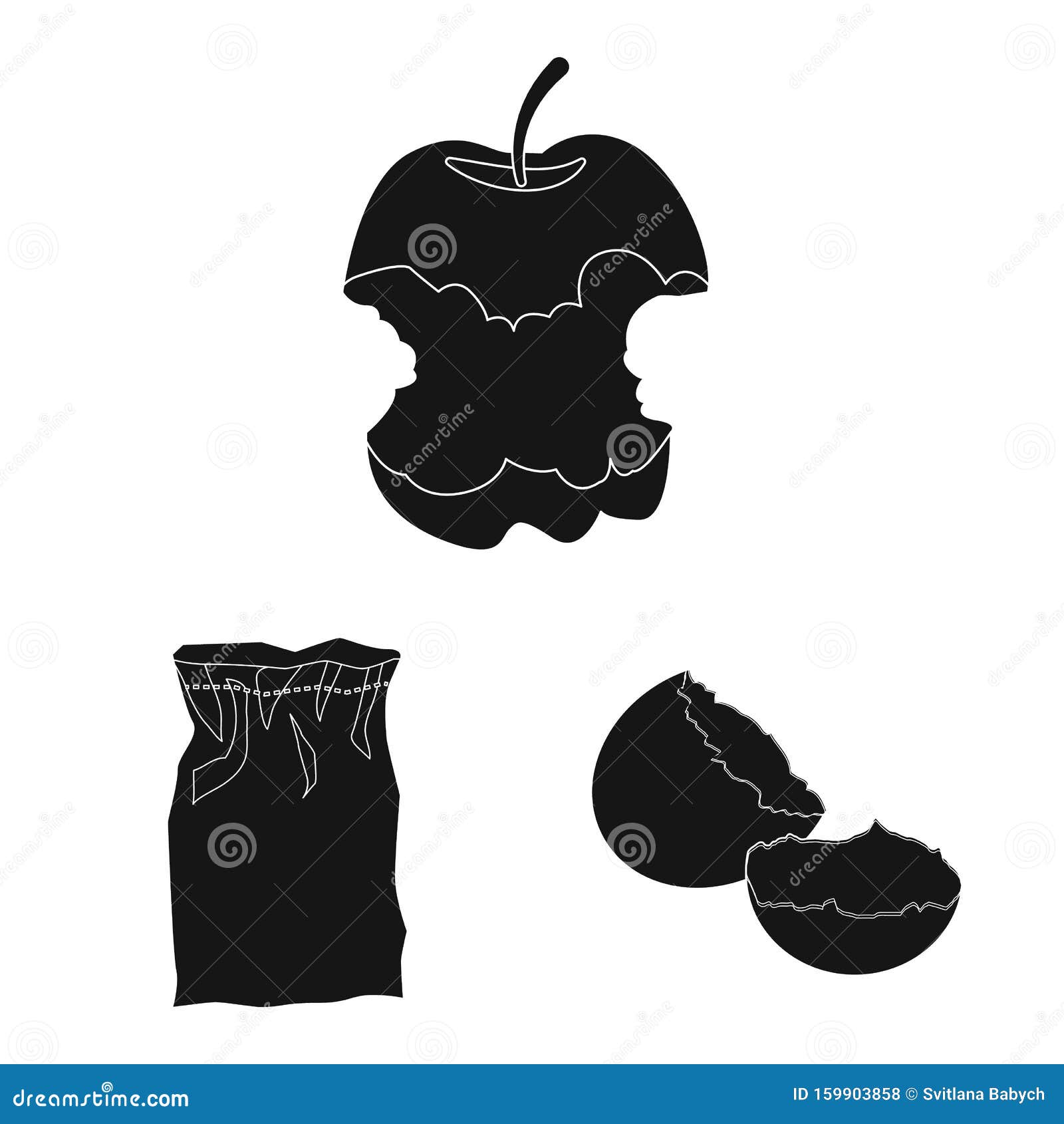 Vector Design of Refuse and Junk Sign. Collection of Refuse and Waste ...