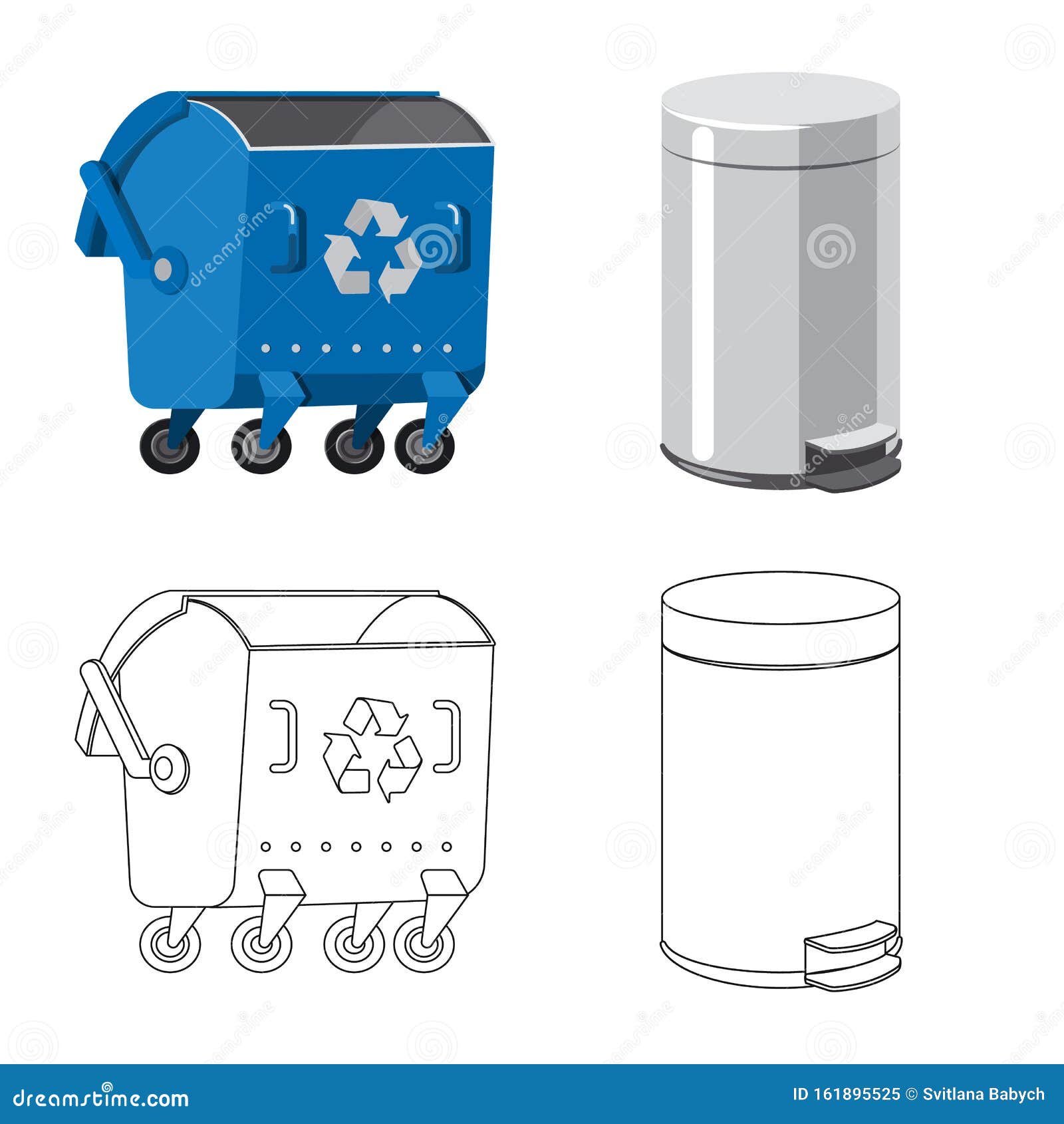 Vector Illustration of Refuse and Junk Logo. Set of Refuse and Waste ...