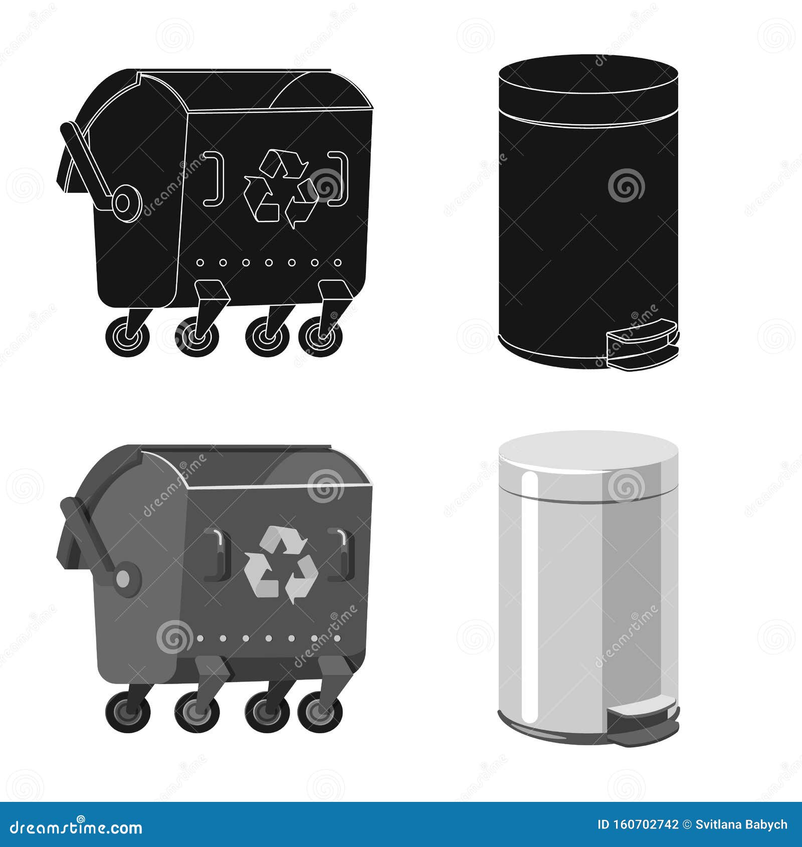 Vector Design of Refuse and Junk Symbol. Collection of Refuse and Waste ...