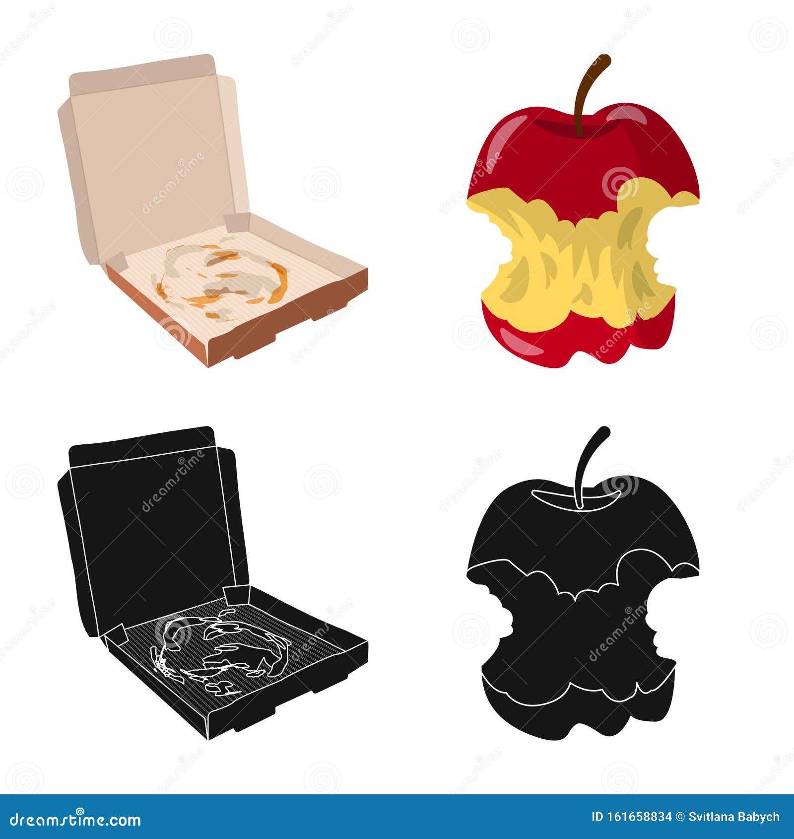 Vector Illustration of Refuse and Junk Symbol. Collection of Refuse and ...