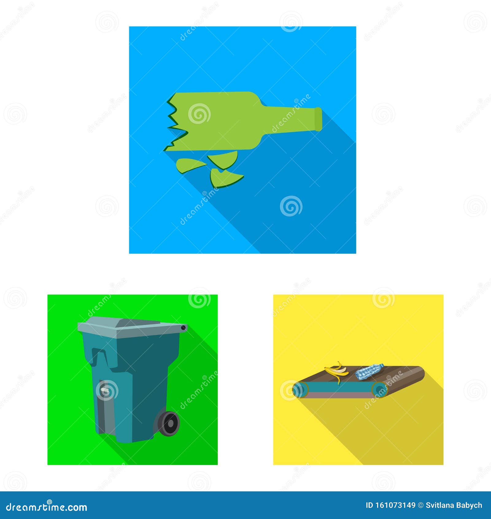 Vector Illustration of Refuse and Junk Symbol. Collection of Refuse and ...
