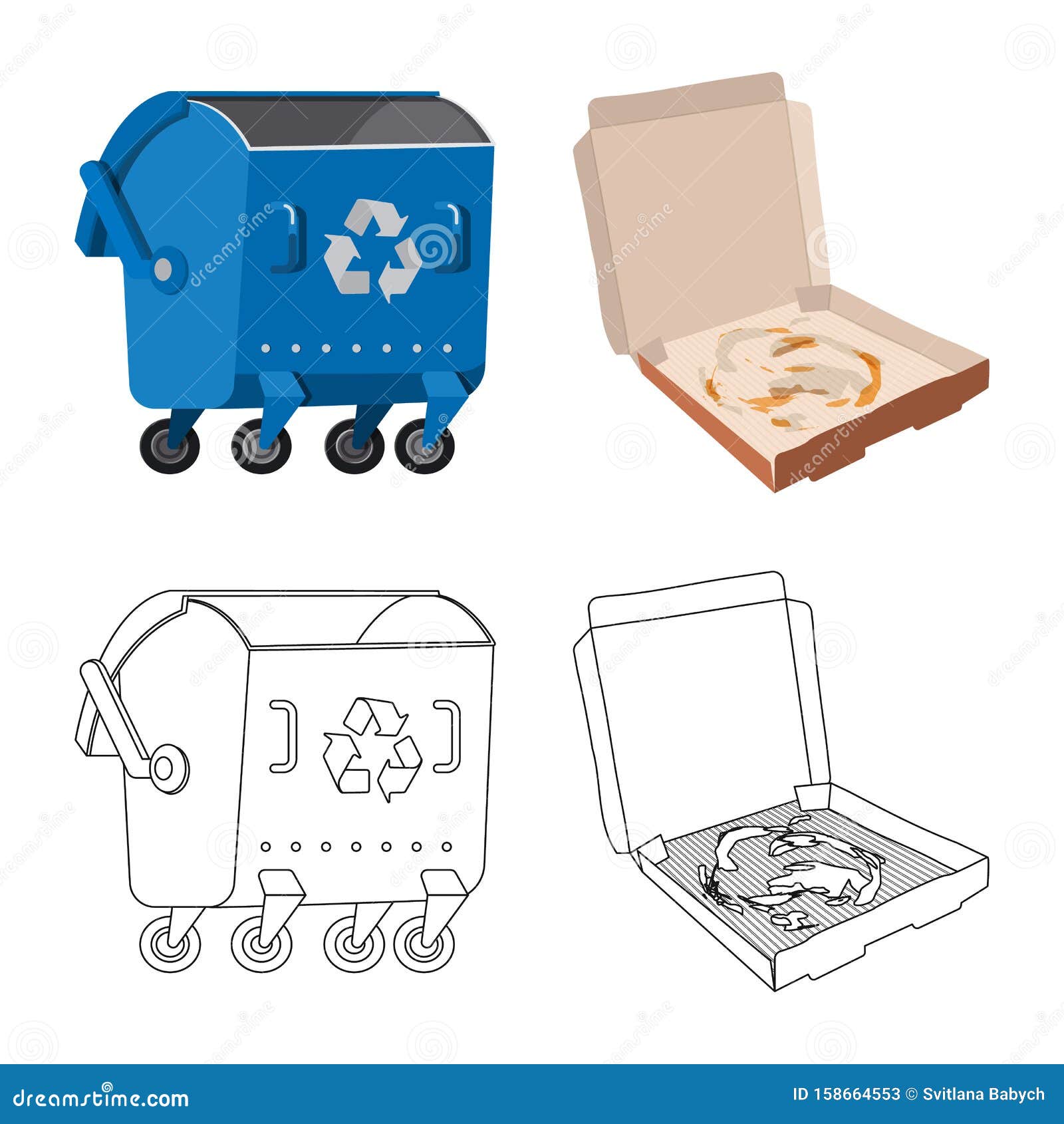 Vector Design of Refuse and Junk Icon. Collection of Refuse and Waste ...