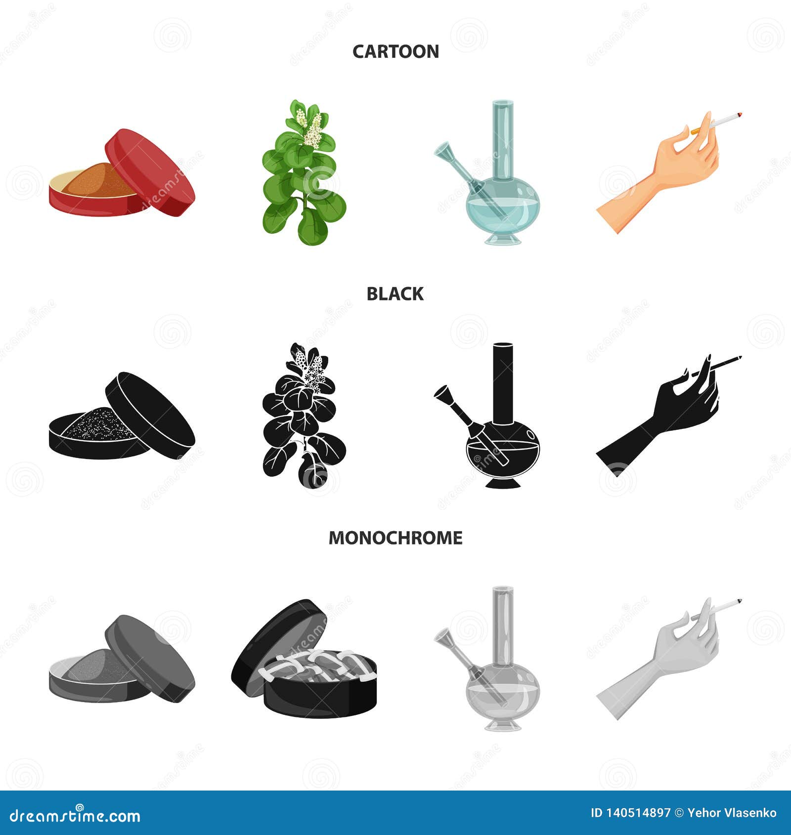 Vector Design of Refuse and Stop Symbol. Collection of Refuse and Habit ...