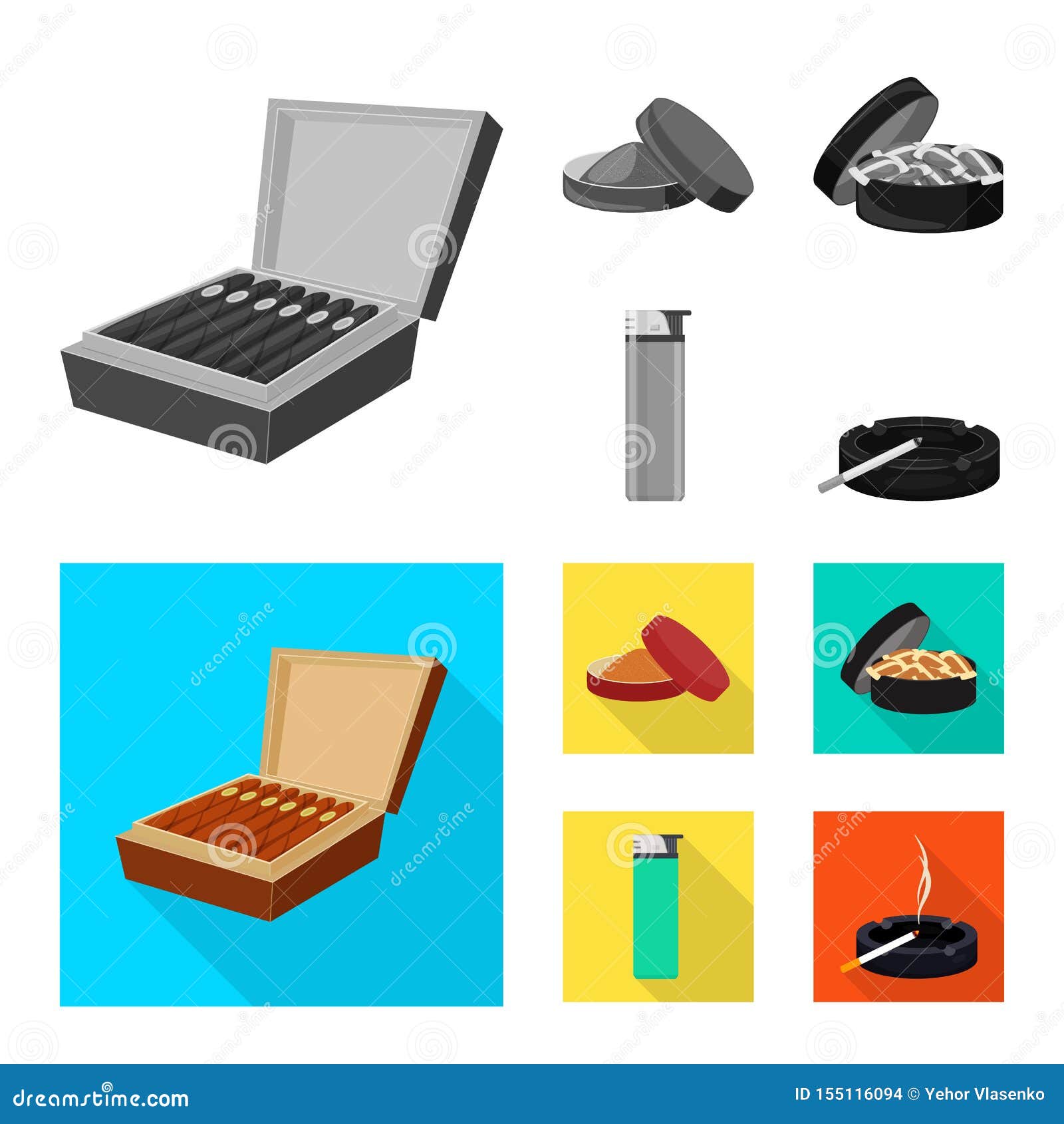 Vector Design of Refuse and Stop Symbol. Collection of Refuse and Habit ...