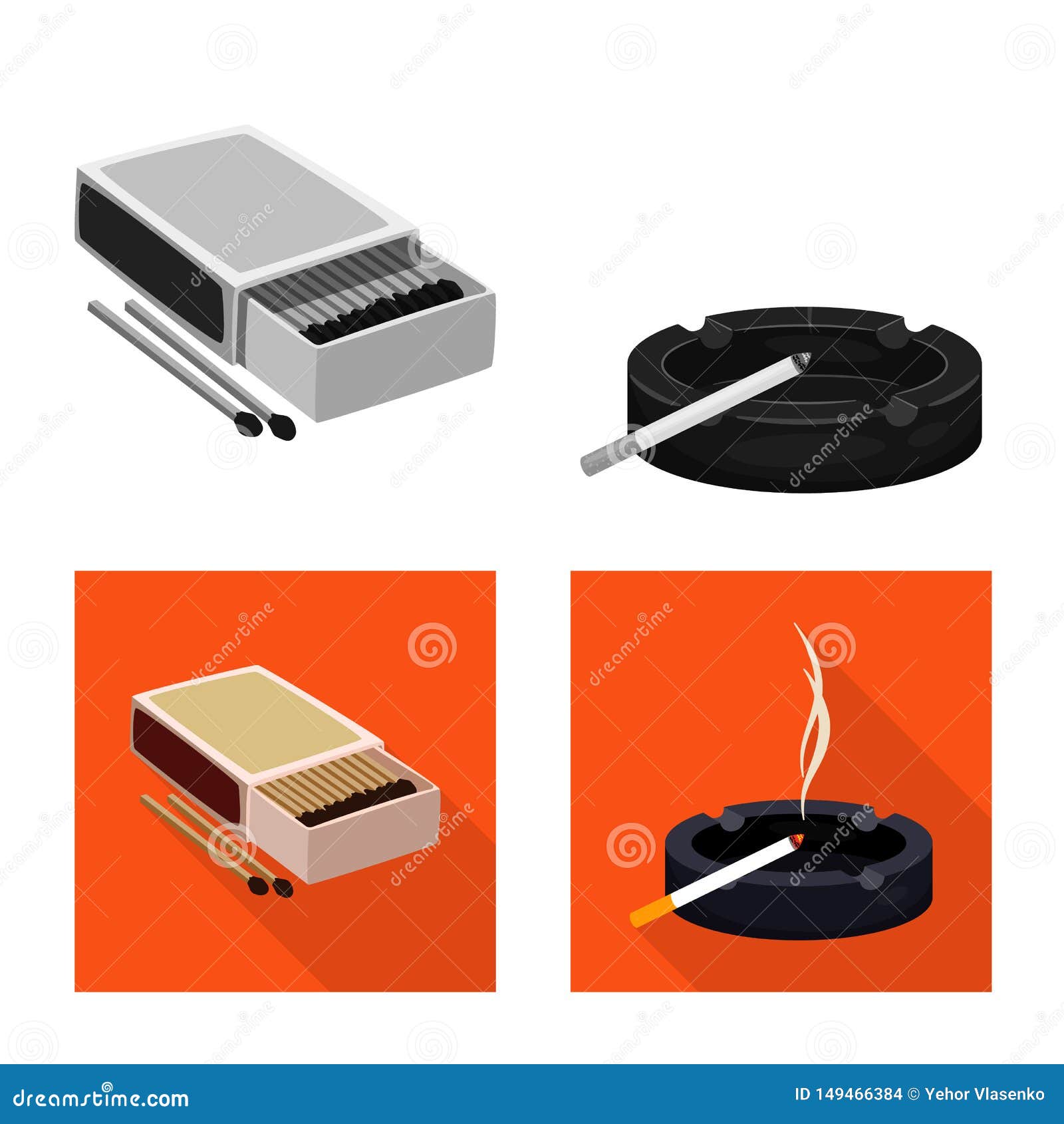 Vector Design of Refuse and Stop Icon. Set of Refuse and Habit Stock ...