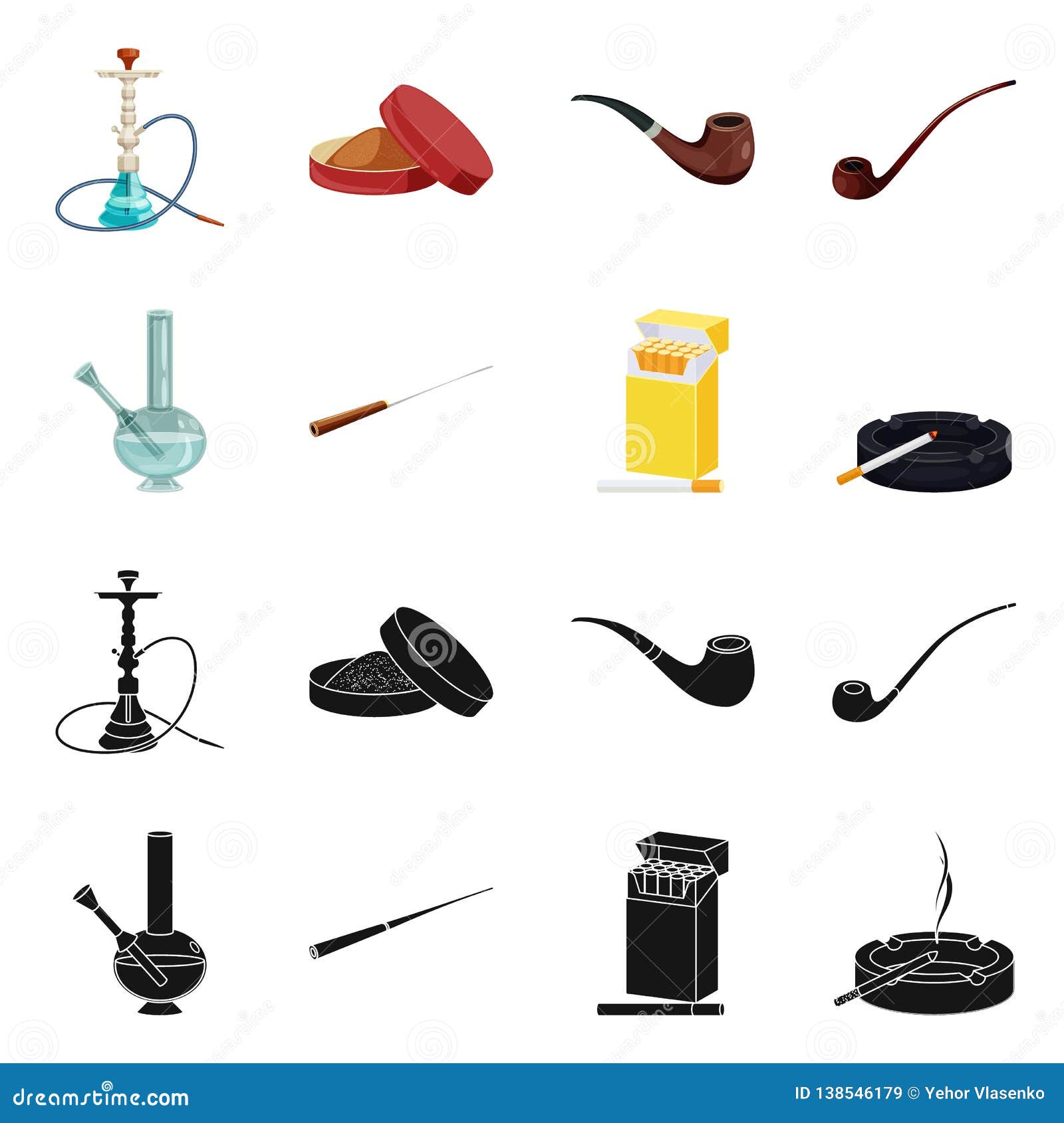 Vector Illustration of Refuse and Stop Symbol. Set of Refuse and Habit ...