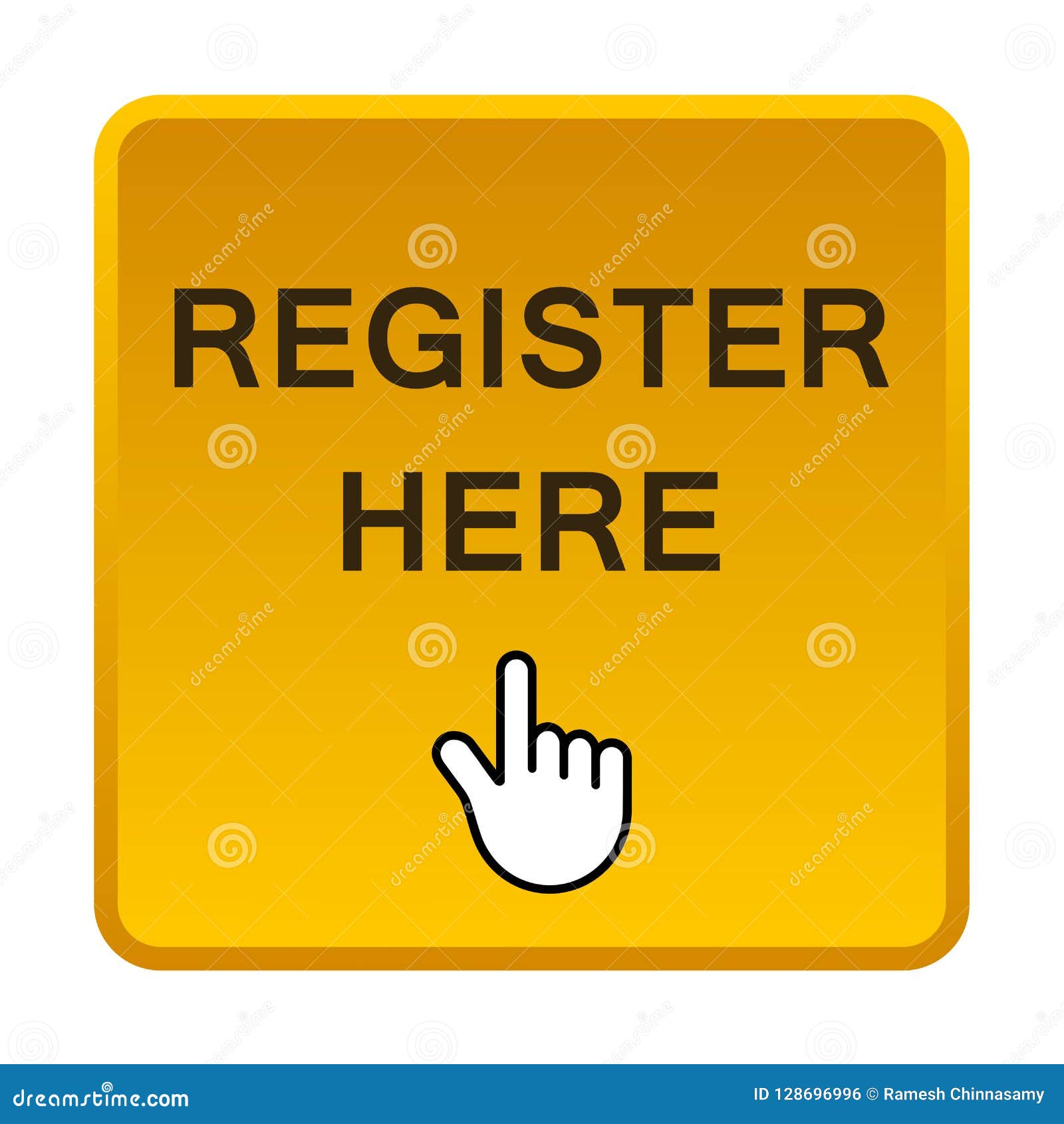 Register here button stock vector. Illustration of graphic - 128696996