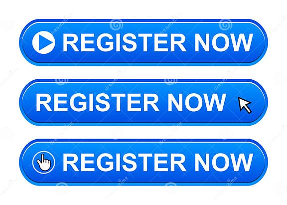 Register now button stock vector. Illustration of buttons - 121281837
