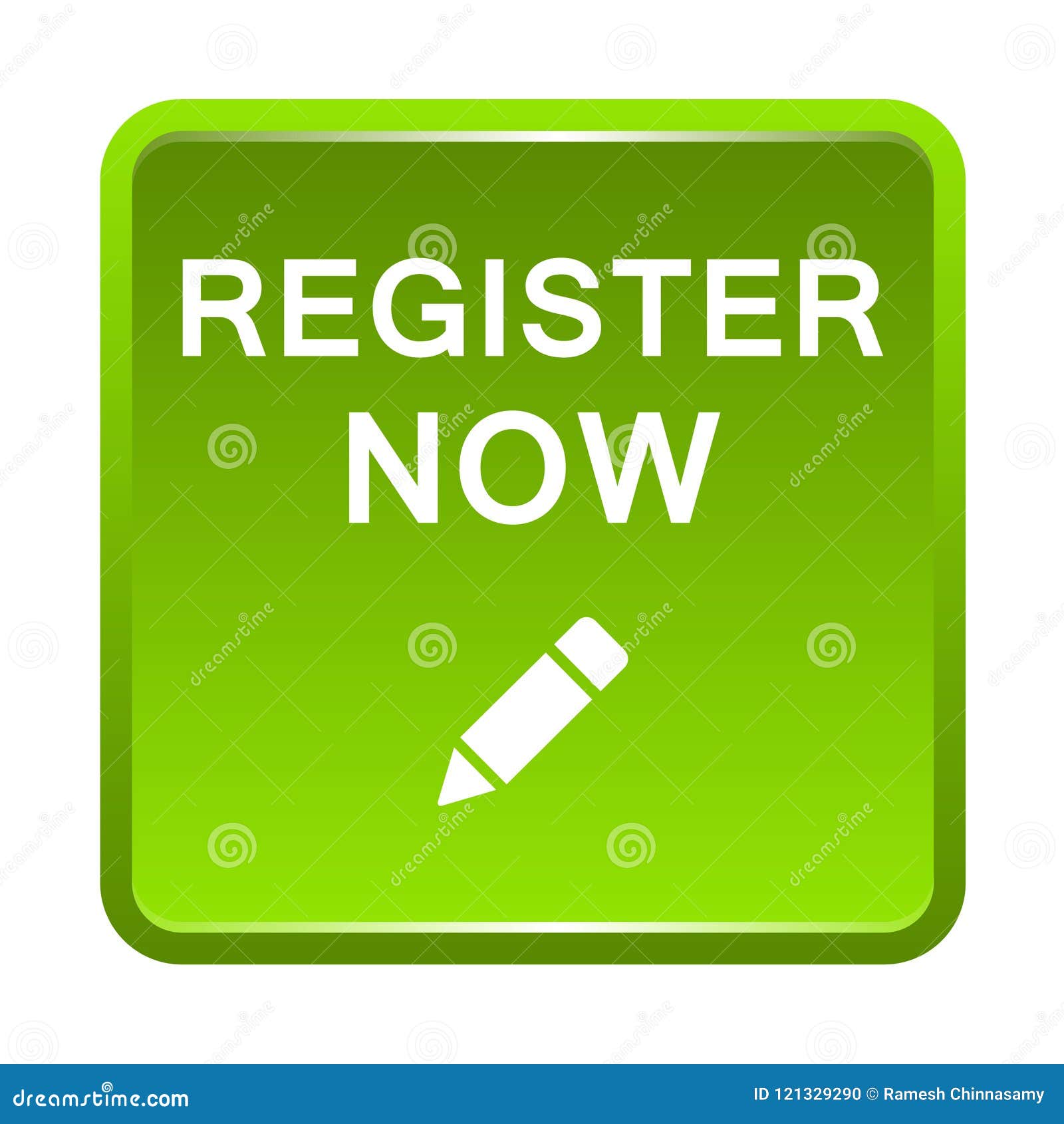 Register now button stock vector. Illustration of green - 121329290
