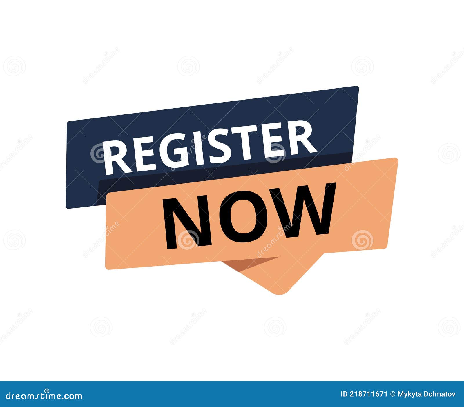 Vector Illustration Register Now Speech Bubble Label. Internet ...