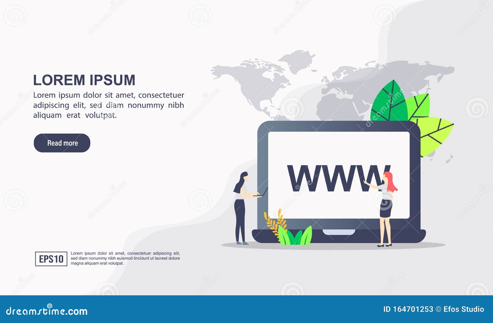 Vector Illustration of Registration & Domain Name Concept with "domain ...