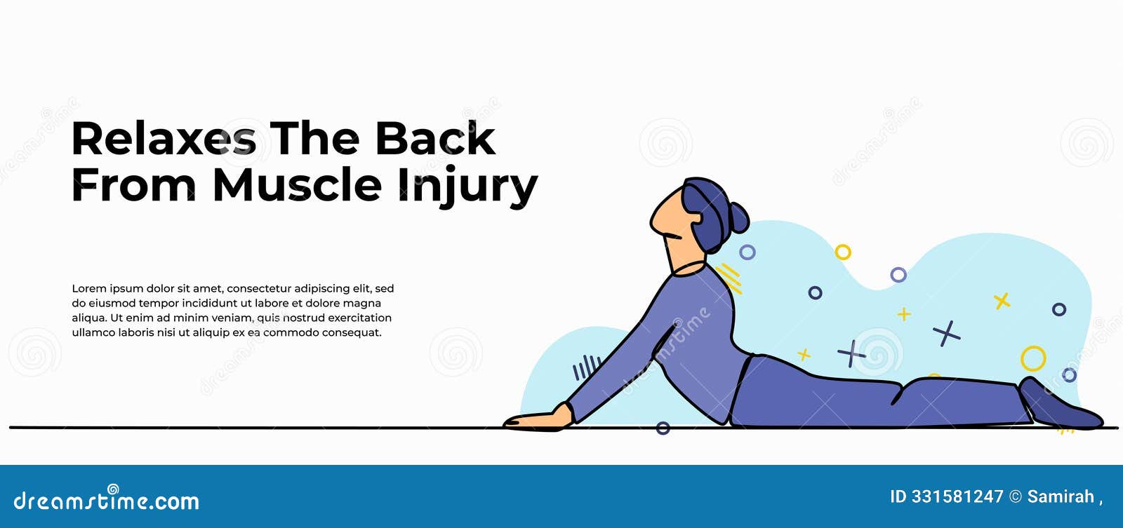 Vector Illustration of Relax the Back from Mucle Injury Stock Image ...