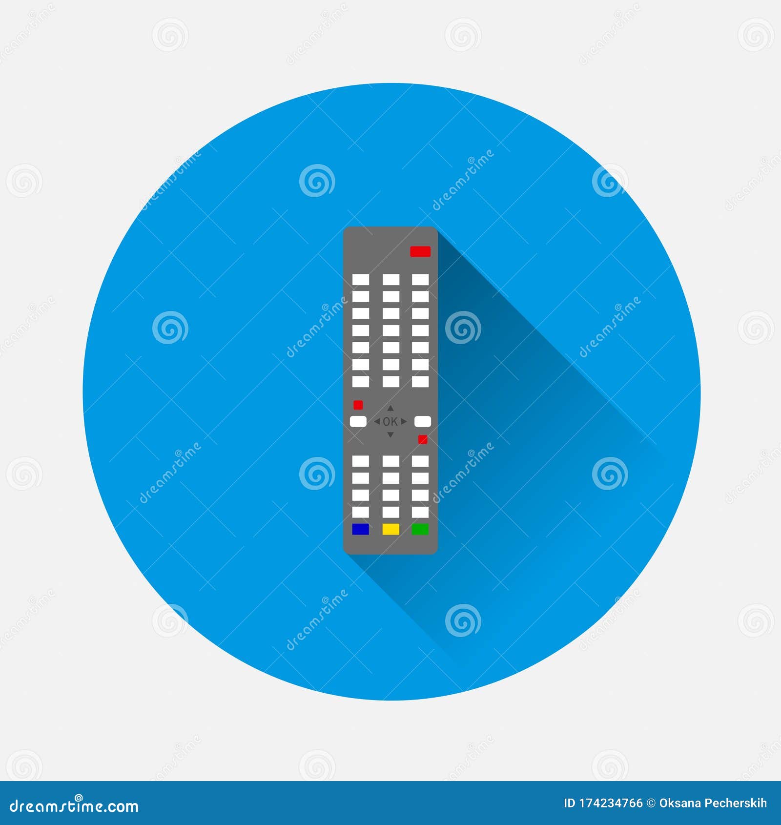 Vector Illustration of a Remote Control. Remote Triggering Device on ...