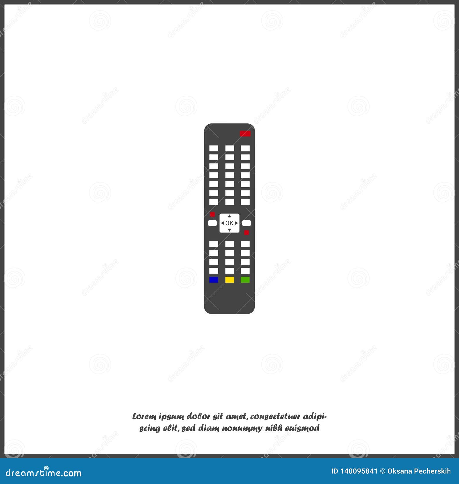 Vector Illustration of a Remote Control. Remote Triggering Device Icon ...