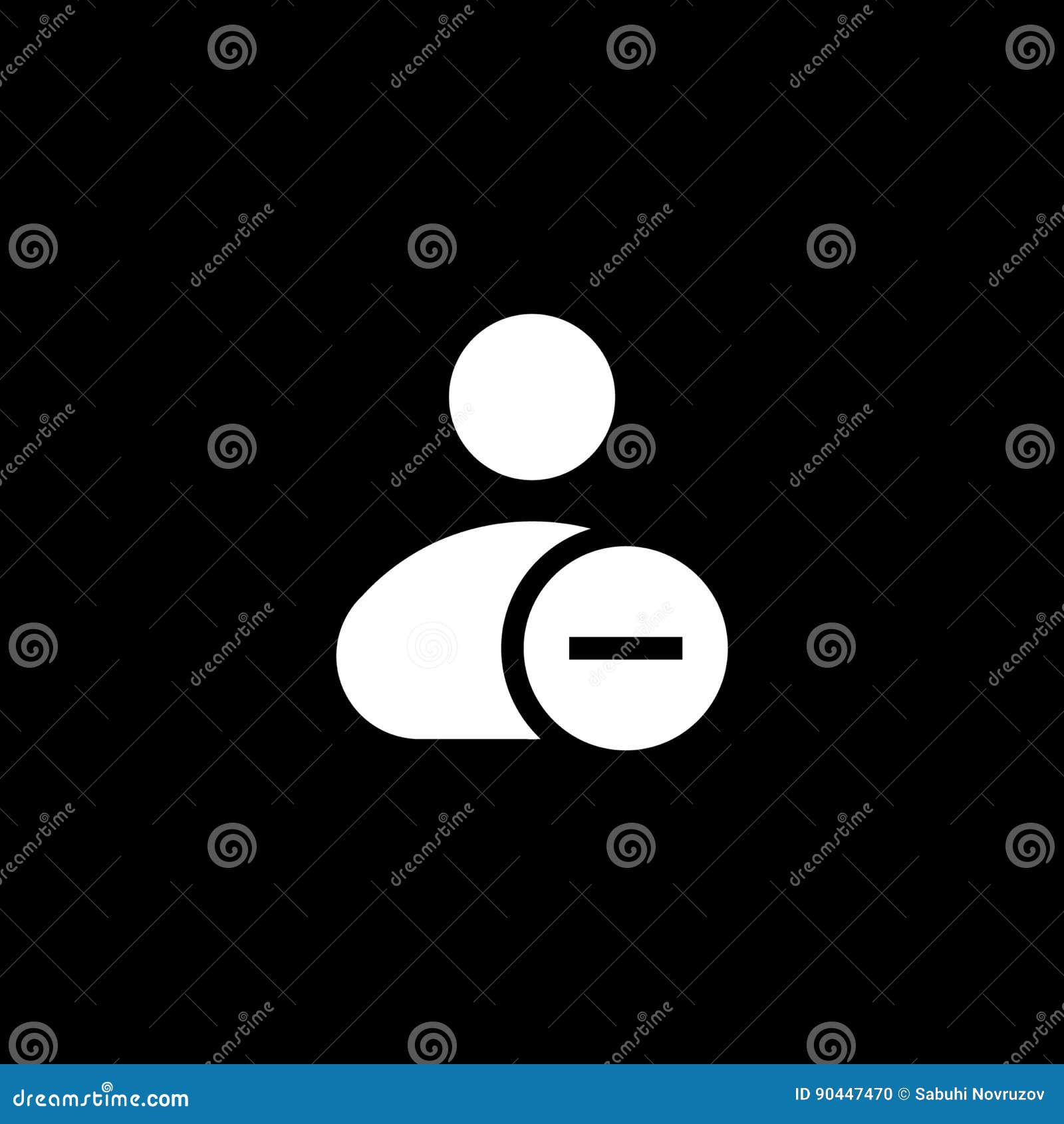 Vector Illustration of Remove User Action Icon. Menu Button User ...