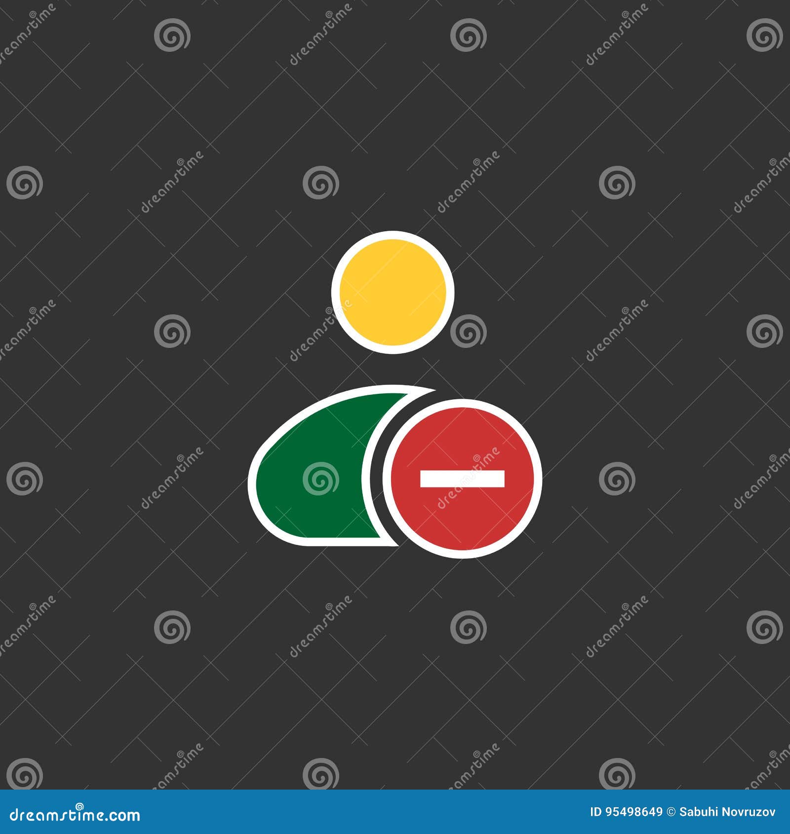 Vector Illustration of Remove User Action Icon. Menu Button User ...