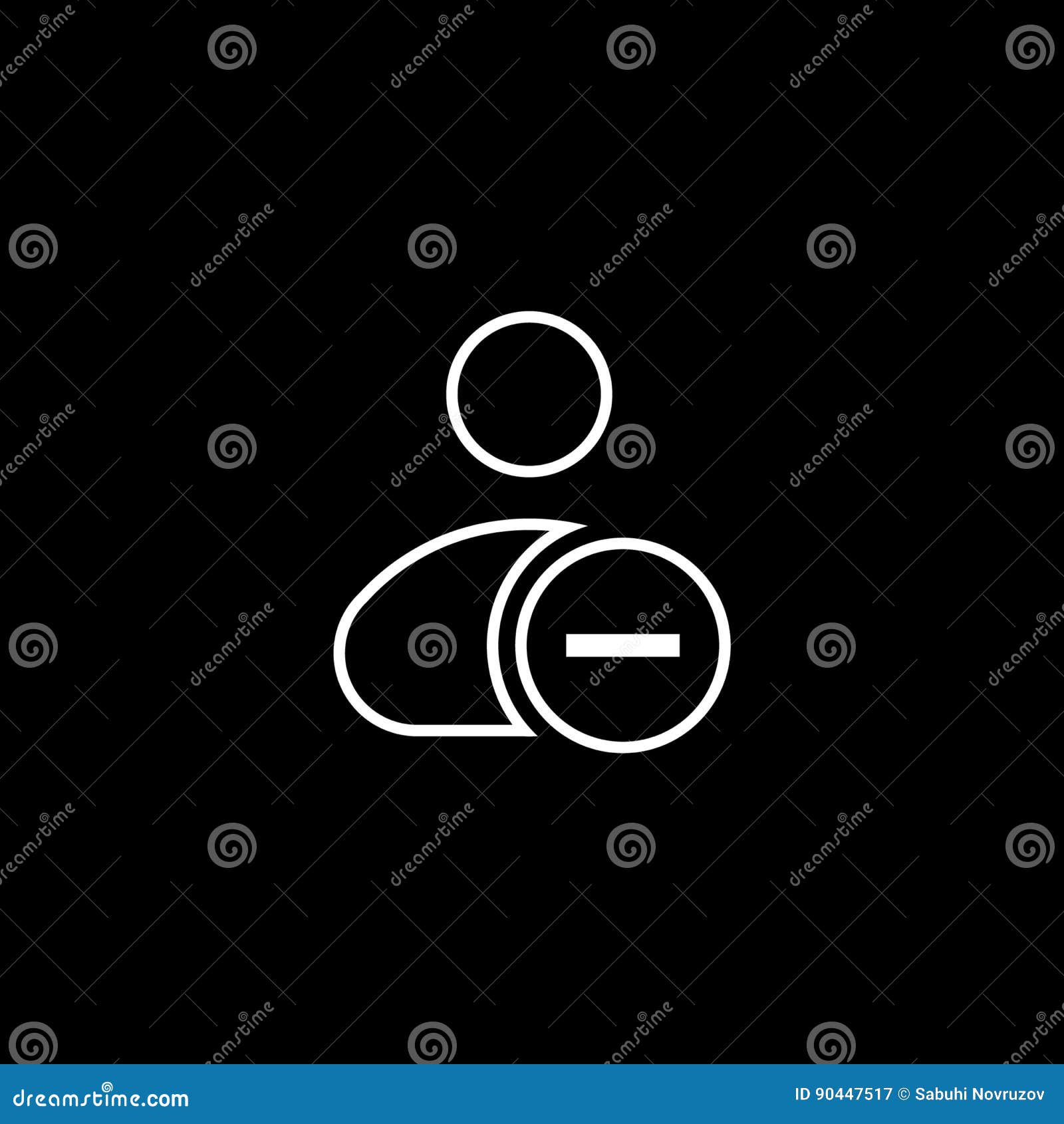 Vector Illustration of Remove User Action Icon. Menu Button User ...