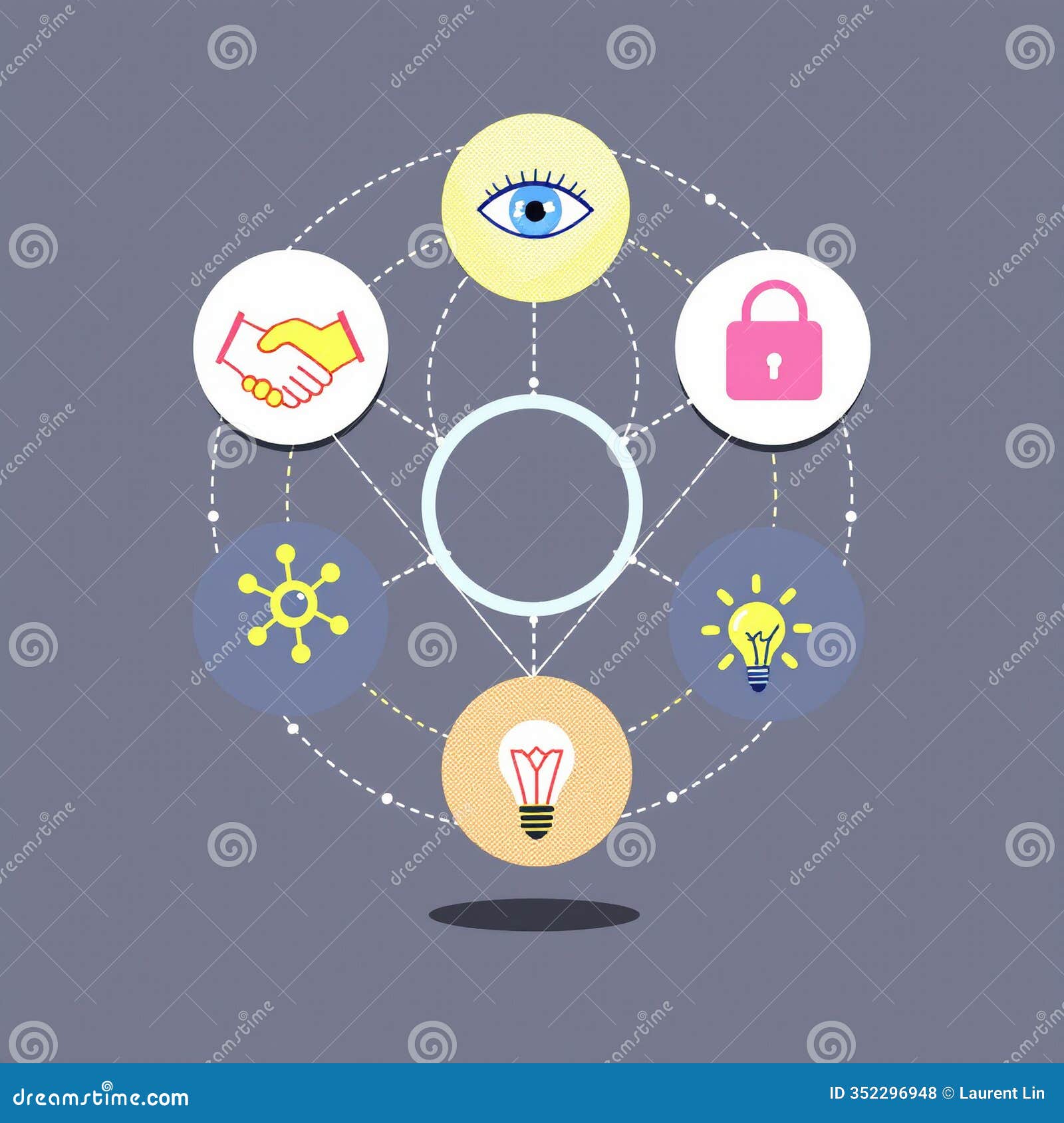 Interpersonal Trust Vector Illustration Stock Illustration ...