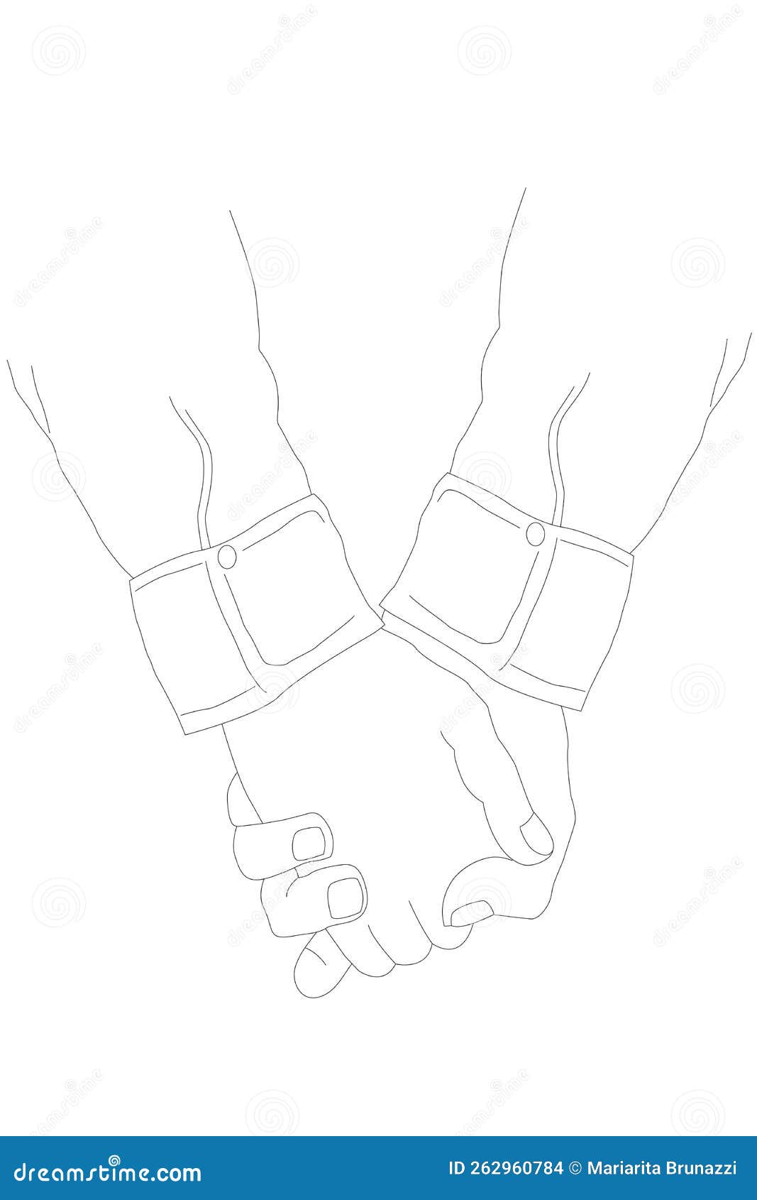 Vector Illustration Representing Hand in Hand Stock Vector ...
